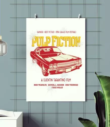 POSTER Retro Film Poster, Pulp-Inspired Artwork, Vintage Wall Decor ...