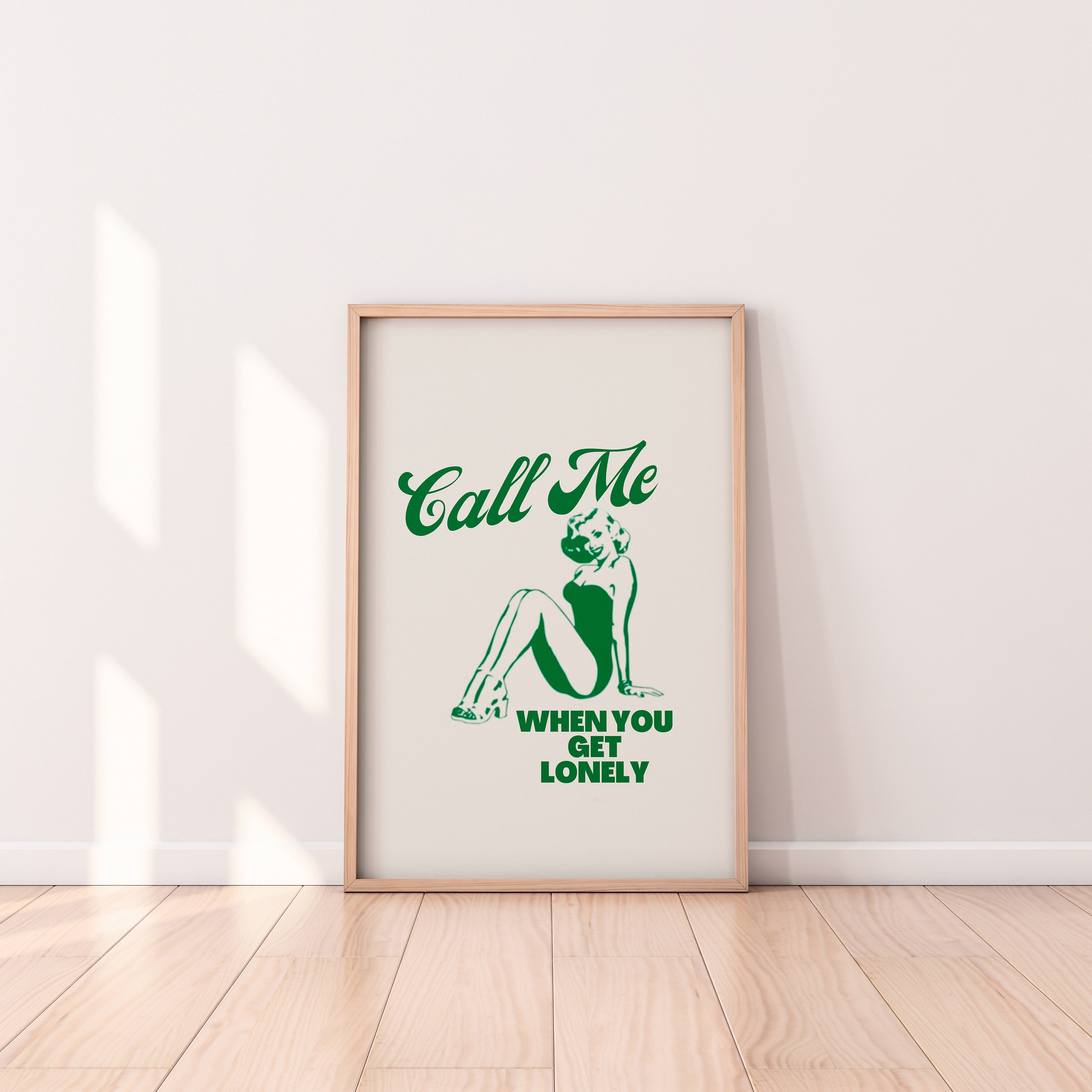 POSTER Retro Pin Up Girl Poster, Trendy Wall Art, Funky Wall Art ...