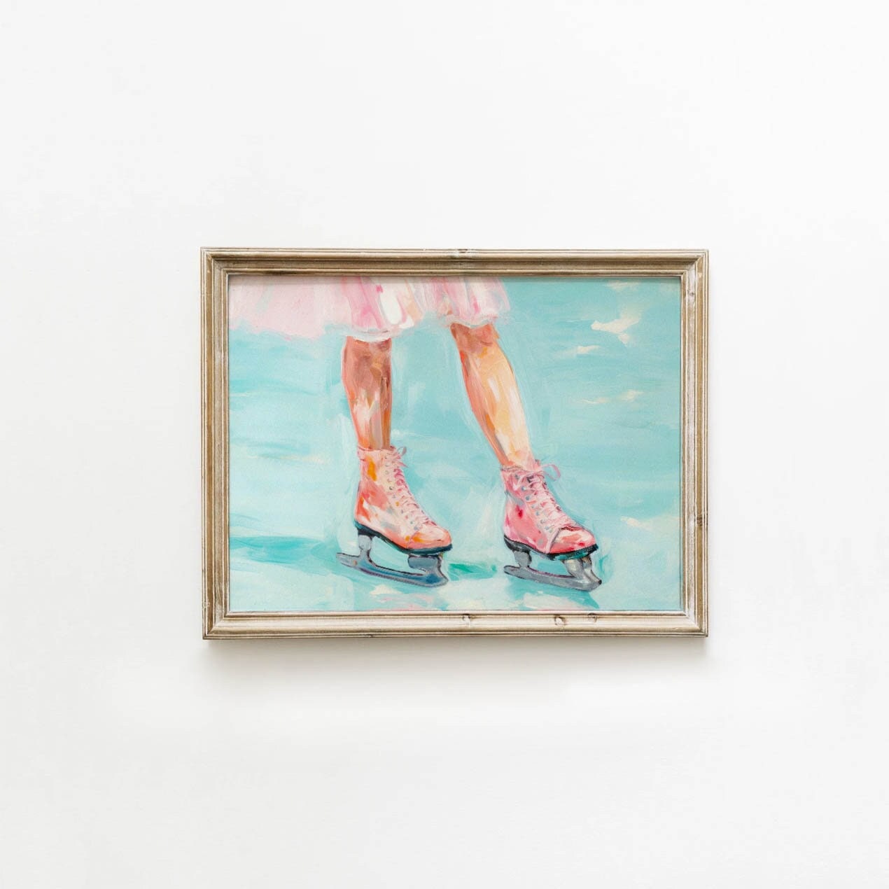 POSTER Retro Preppy Ice Skater Print, Pastel Wall Decor, Trendy Oil ...