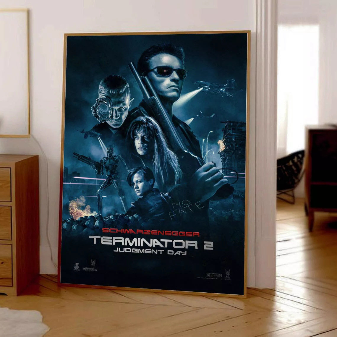 POSTER Retro Terminator 2 Judgment Day Movie Poster, Fan Film Gift ...