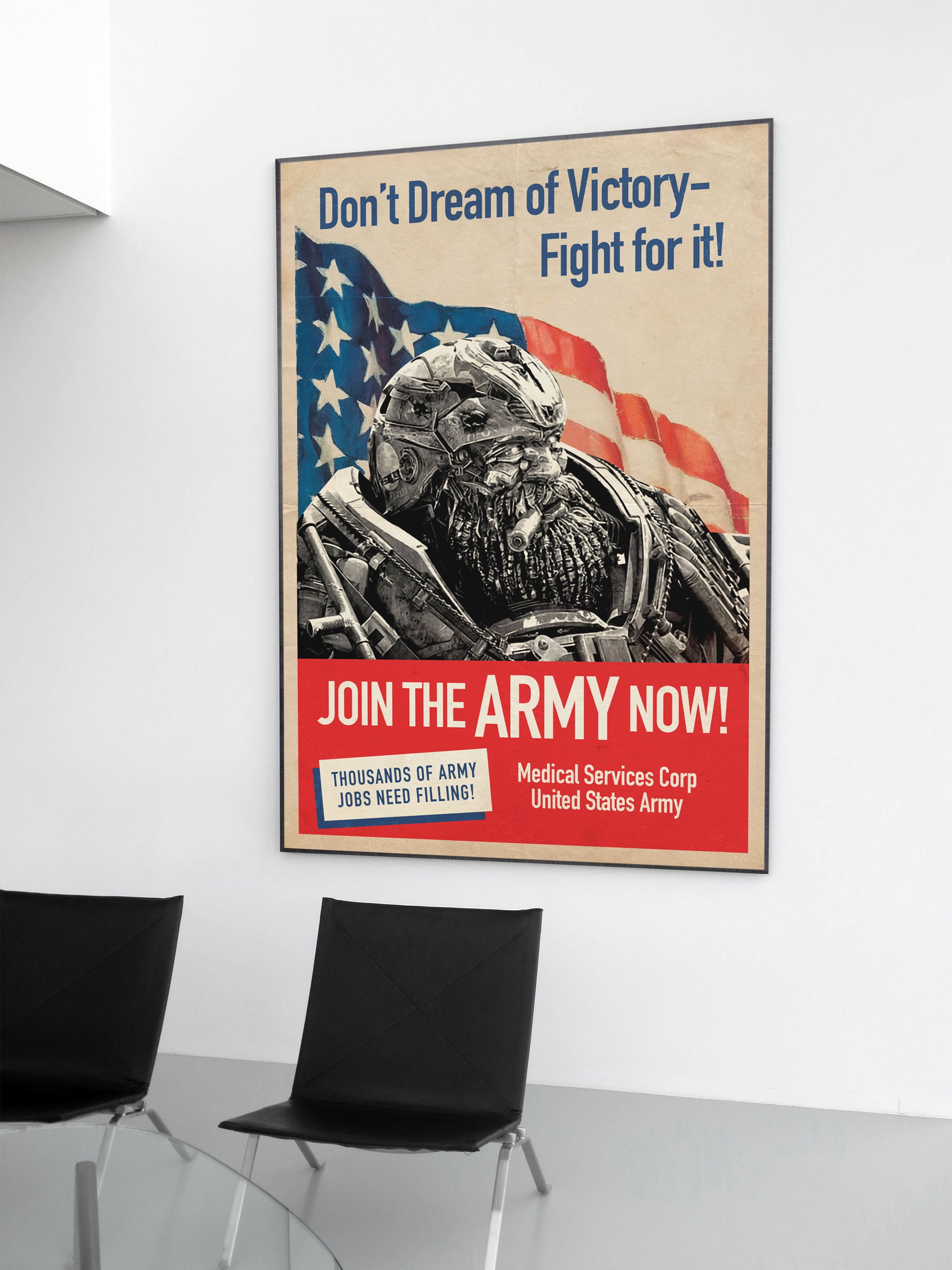 POSTER Retro Transformers Inspired WWII Hound Army Propaganda A2 A3 A4 ...