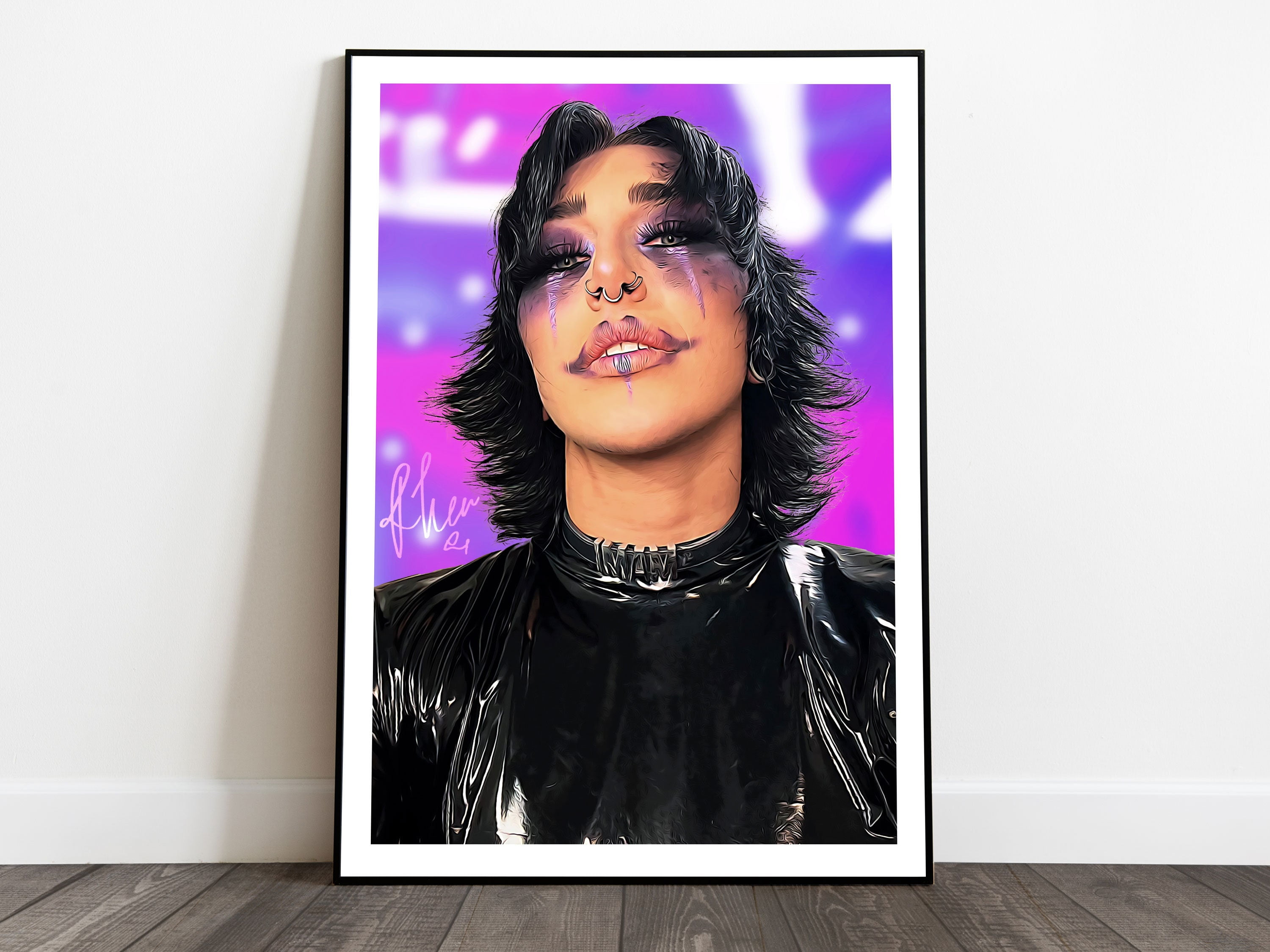 POSTER Rhea Ripley Signature Poster Print Wall Art Prints-UNFRAMED ...