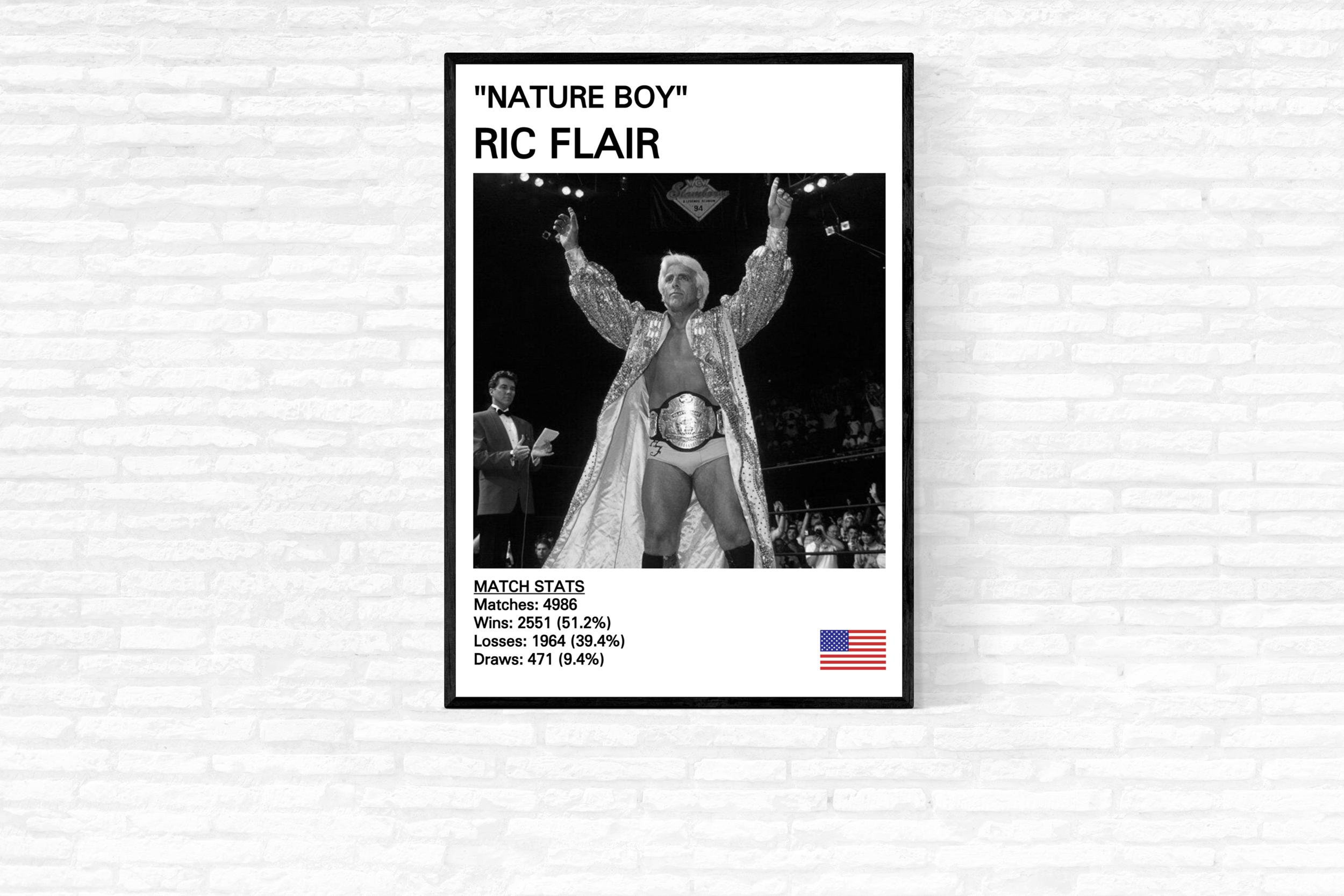 POSTER Ric Flair Poster, Ric Flair Print, Wrestling Prints, Nature Boy, American Wrestling ...