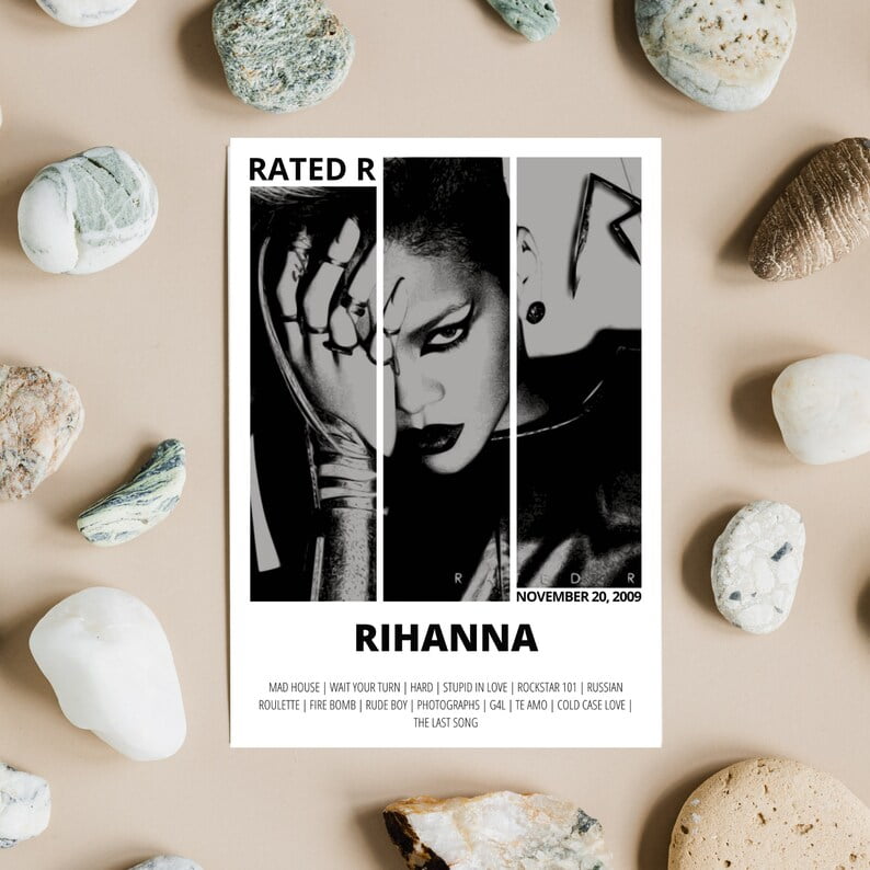 POSTER Rihanna Poster | Rated R | Album Cover | Album Poster | Music ...