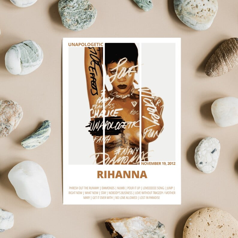 POSTER Rihanna Poster | Unapologetic | Album Cover | Album Poster ...