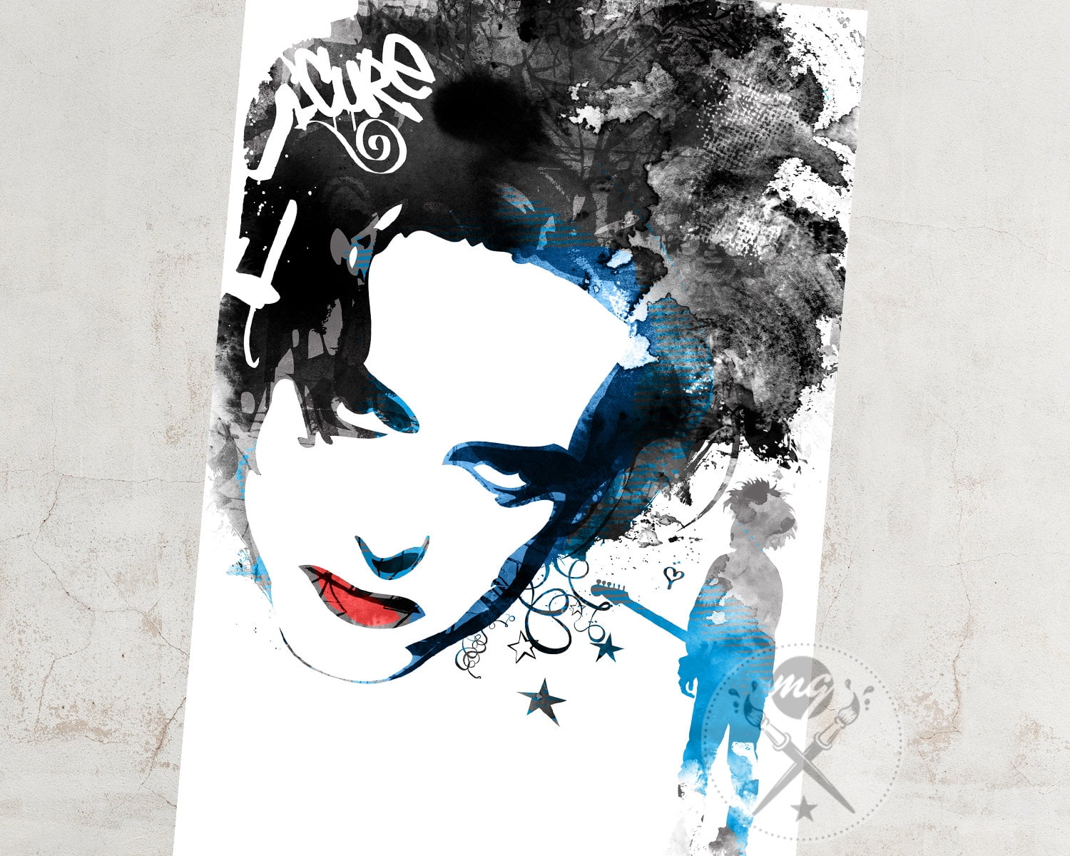 POSTER Robert Smith Portrait | The Cure Music Poster | Rock and Roll ...