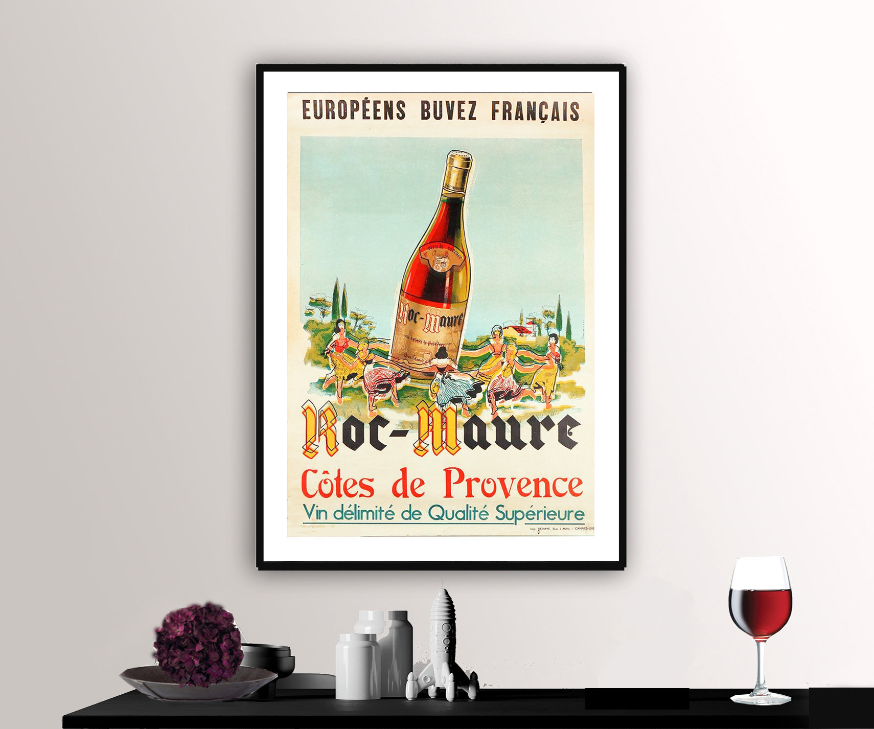 POSTER Roc Maure Cotes de Provence Vintage Food&Drink Poster - Poster ...