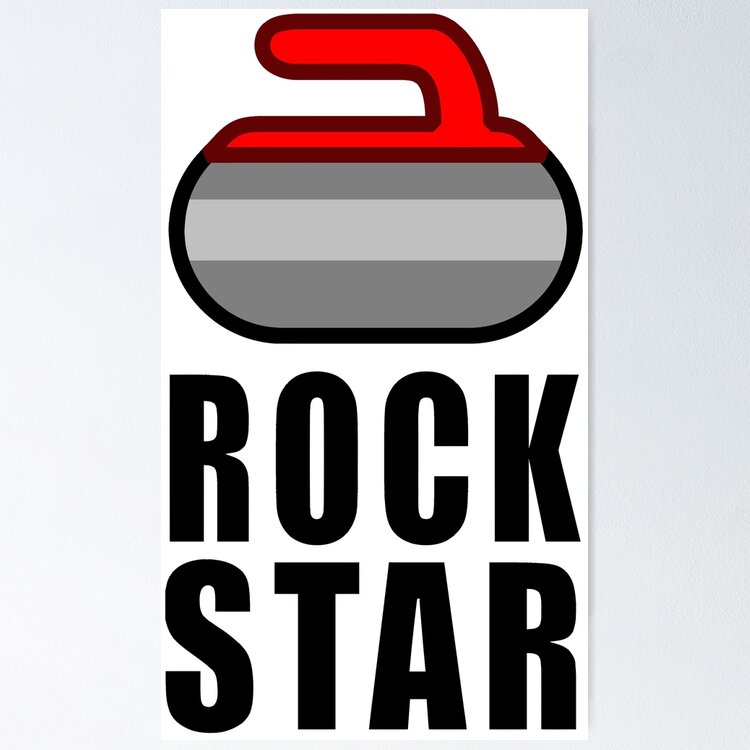 Poster Rock Star Curling Stone - Unframed Poster, 24x36 - Walmart.com