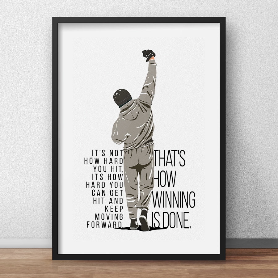 POSTER Rocky Balboa Art Poster, Rocky Balboa Brown Color, Movie Poster ...