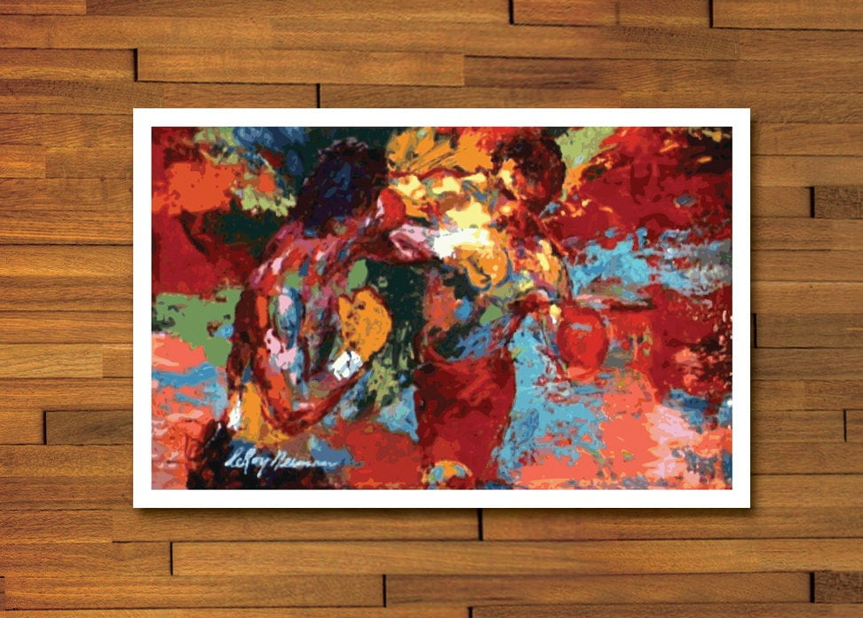 POSTER Rocky Balboa Vs Apollo Creed Replica Leroy Neiman Boxing Poster ...