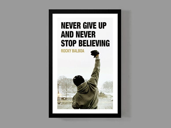 POSTER Rocky Boxing Art Poster Rocky Balboa Inspirational Quote Print ...
