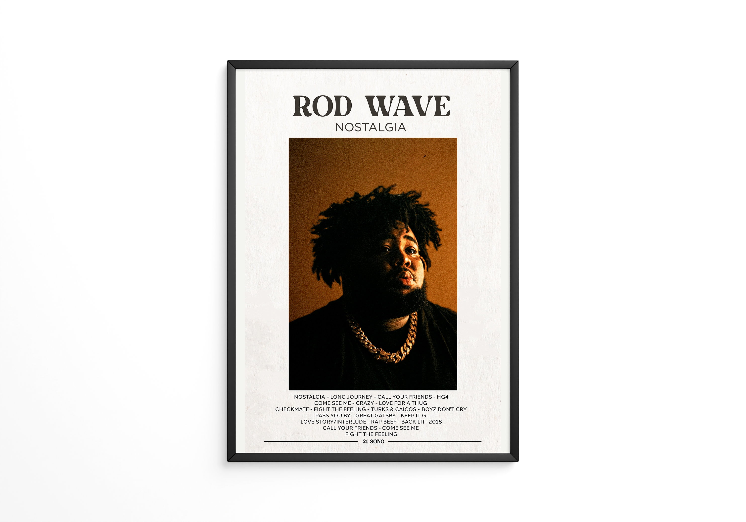 POSTER Rod Wave - Nostalgia Album Poster / Album Cover Poster / Music ...