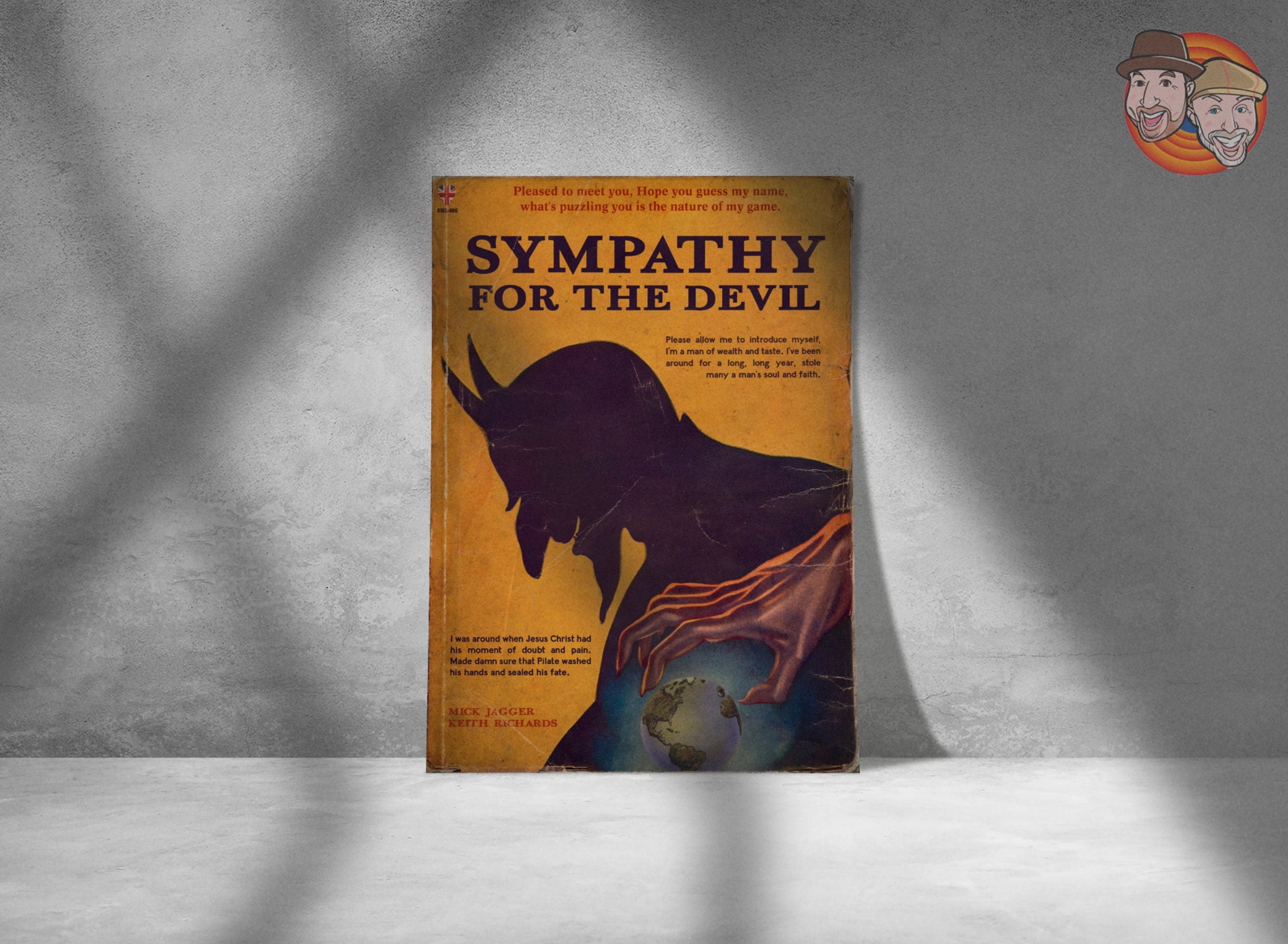 POSTER Rolling Stones Inspired Vintage Pulp Book Cover - Sympathy for ...