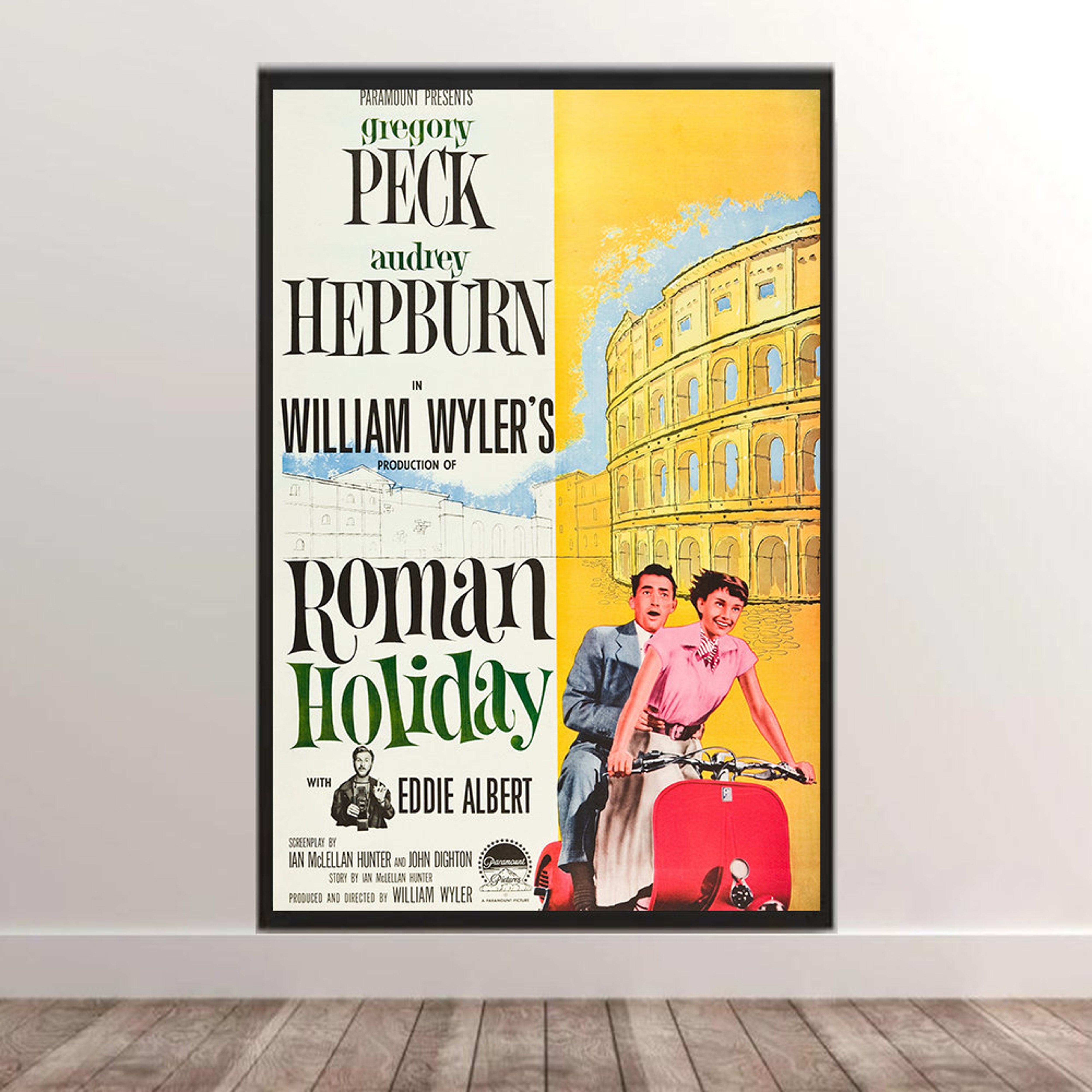 POSTER Roman Holiday Movie Poster Classic Film Poster Wall Art Decor ...