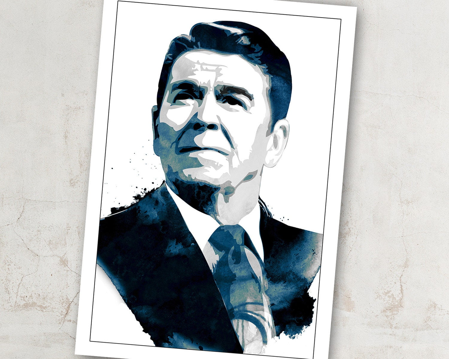 POSTER Ronald Reagan - American President - Art print, Ronald Reagan ...