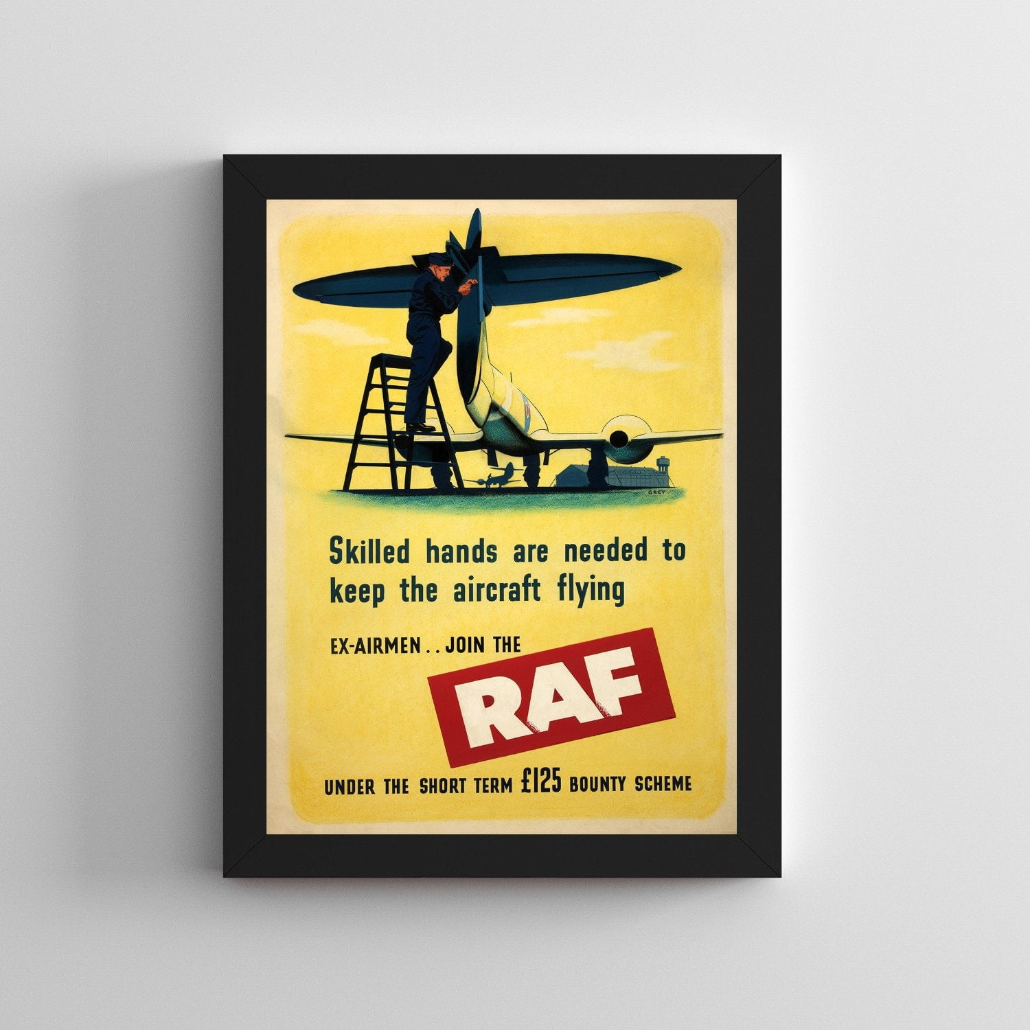 POSTER Royal Air Force RAF British Recruitment Poster -UNFRAMED ...
