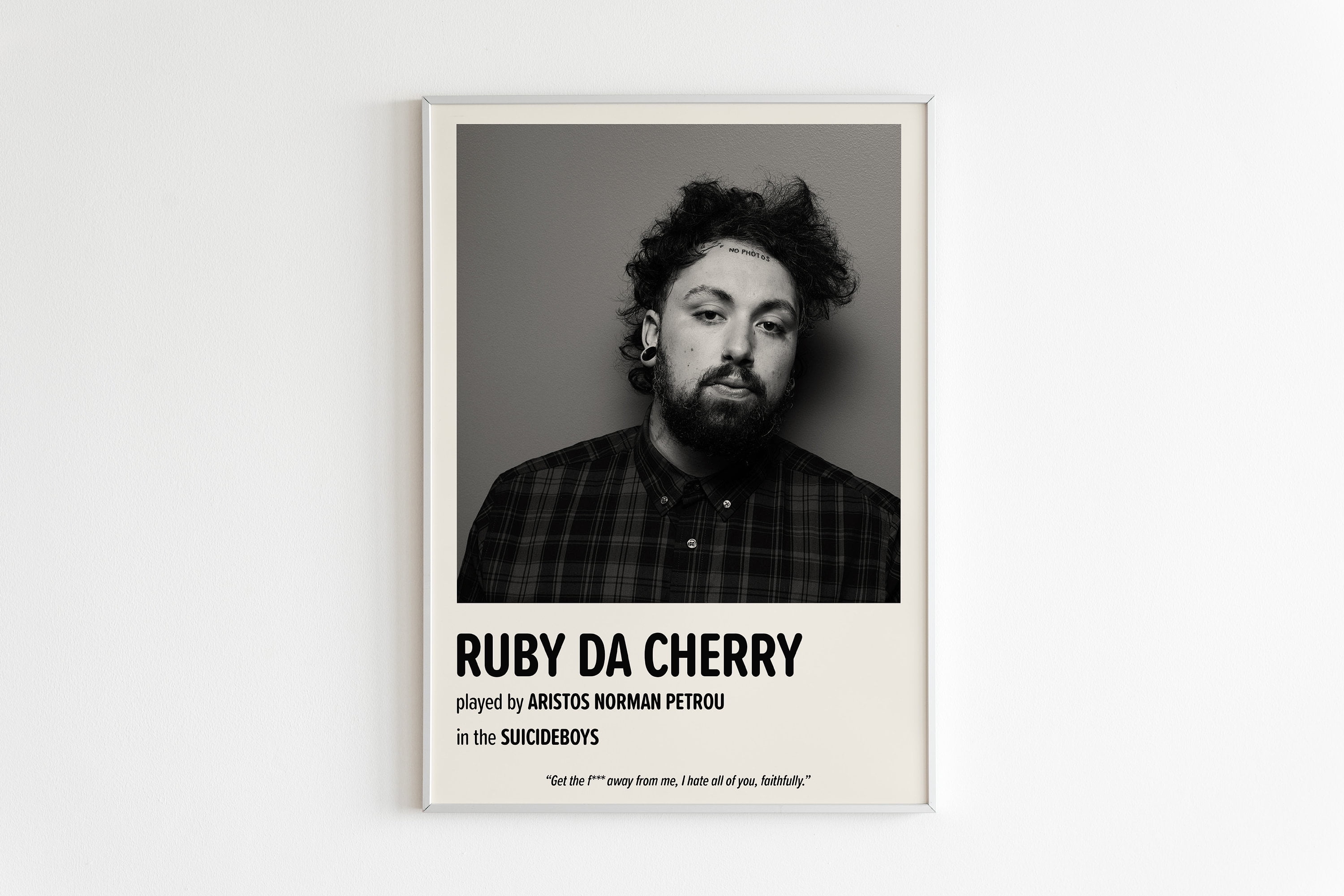 POSTER Ruby Da Cherry minimalist print, Suicideboys -UNFRAMED - Walmart.com
