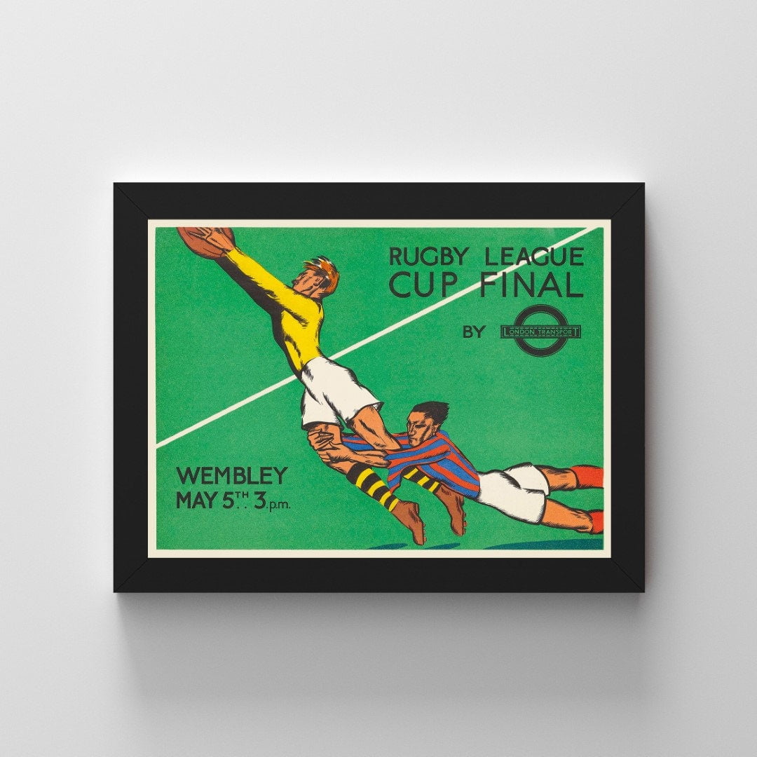 POSTER Rugby League Cup Final Wembley Travel Poster -UNFRAMED - Walmart.com