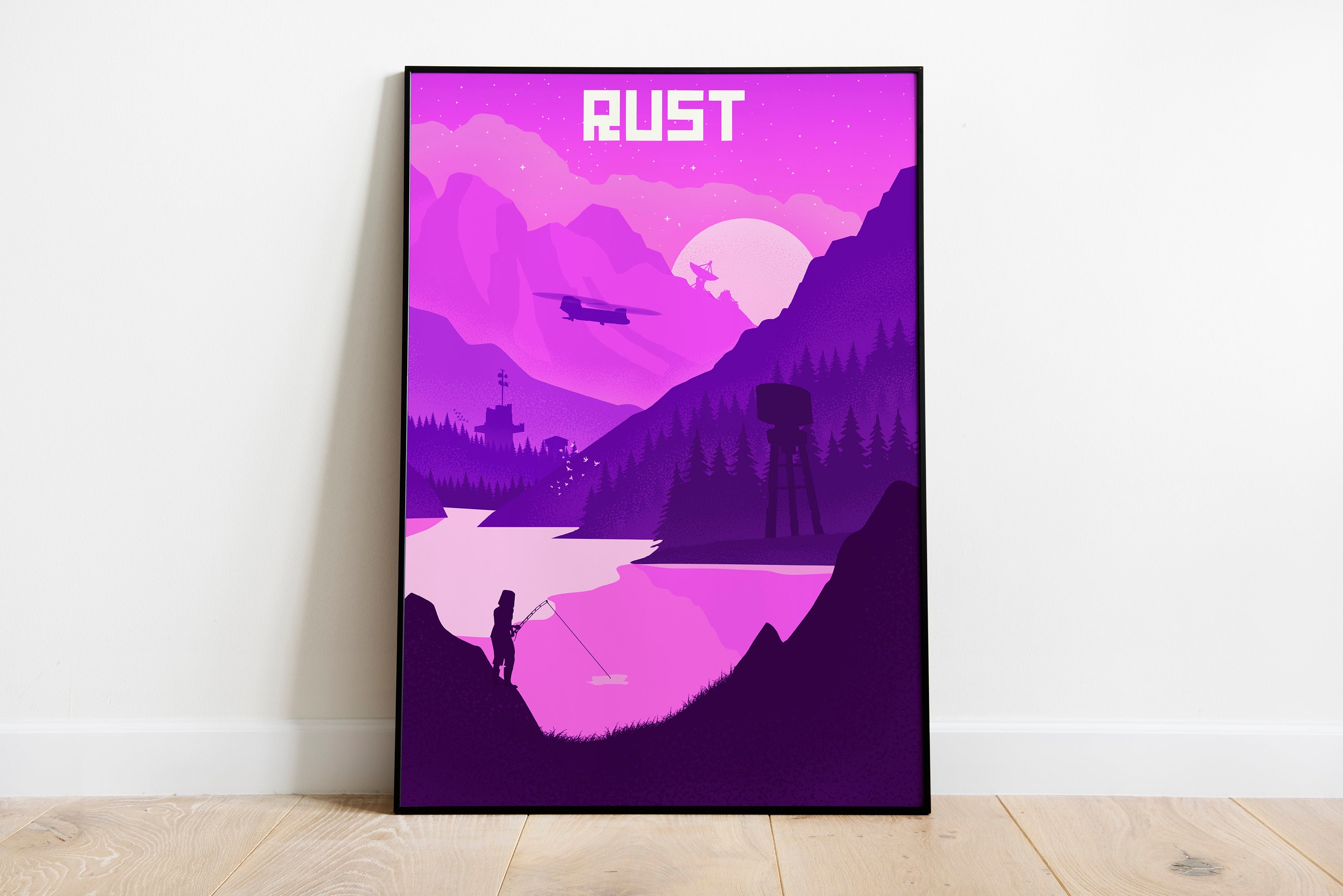 POSTER Rust Game Sunset Poster Print, Video Game Poster, Video Game Art ...