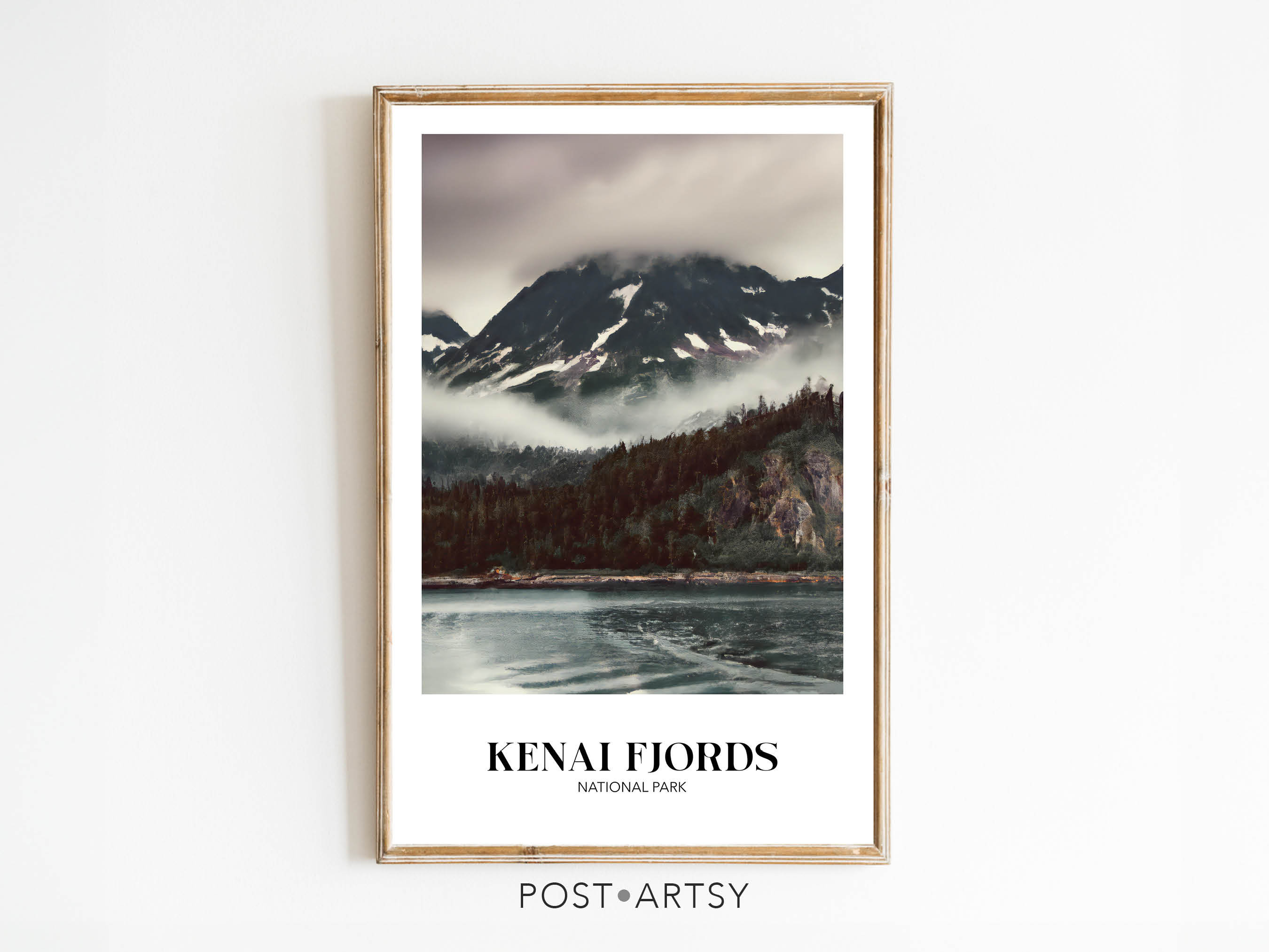 POSTER Rustic Kenai Fjords National Park Poster | Country Travel Print ...