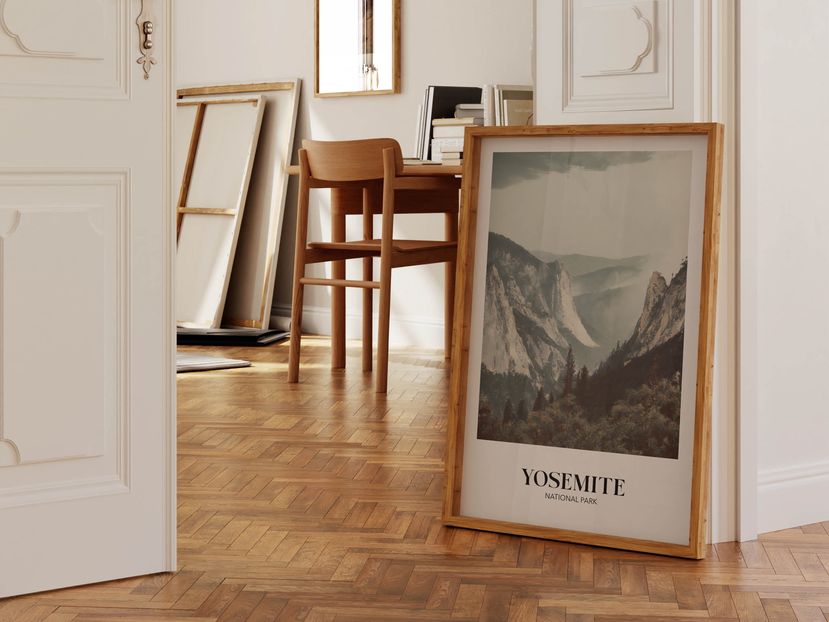 POSTER Rustic Yosemite National Park Poster | Country Travel Print ...