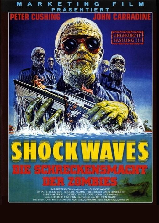 POSTER SHOCK WAVES Movie Poster Horror Nazi Zombies Peter Cushing Big ...