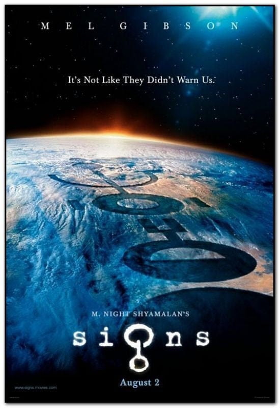 POSTER SIGNS - 2002 - original Movie Poster - Advance "A" - MEL GIBSON ...