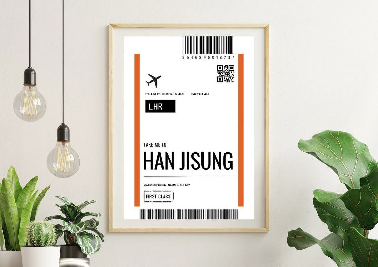 POSTER SKZ Han Jisung Art, Stray Kids Poster Poster, Boarding Pass Art ...