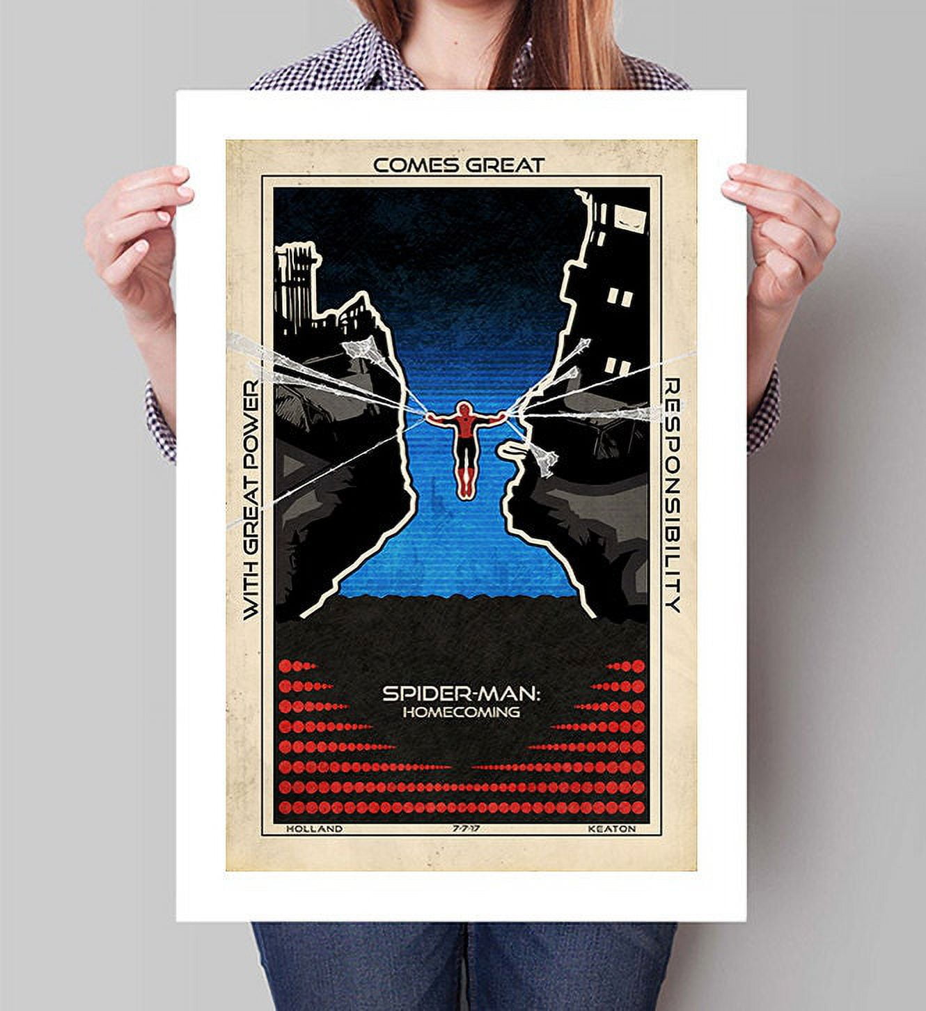 POSTER SPIDER-MAN HOMECOMING Movie Poster, Minimalist Large Wall Art ...