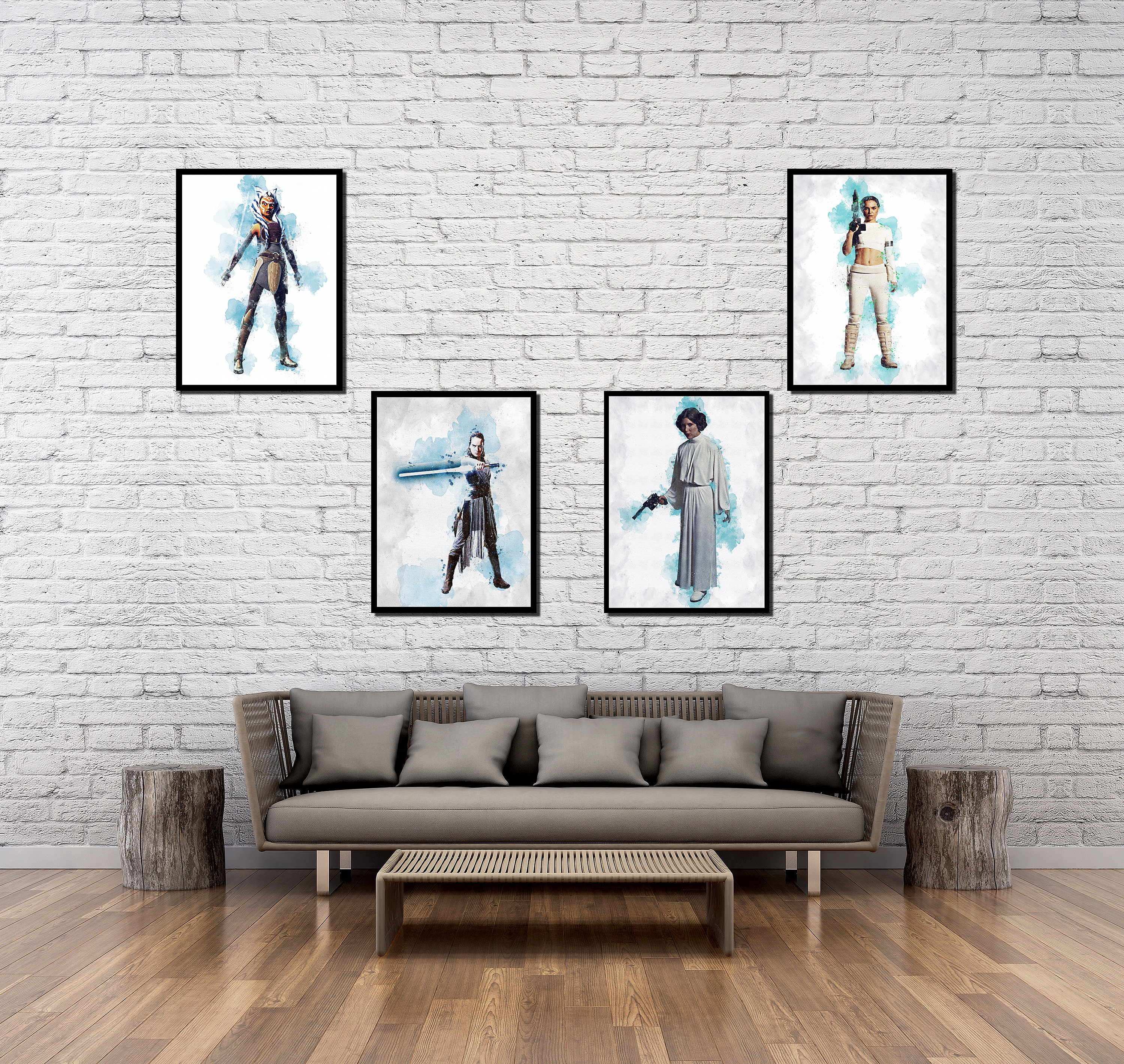 POSTER STAR WARS POSTER - Princess Leia, Ahsoka Tano, Padme Amidala ...