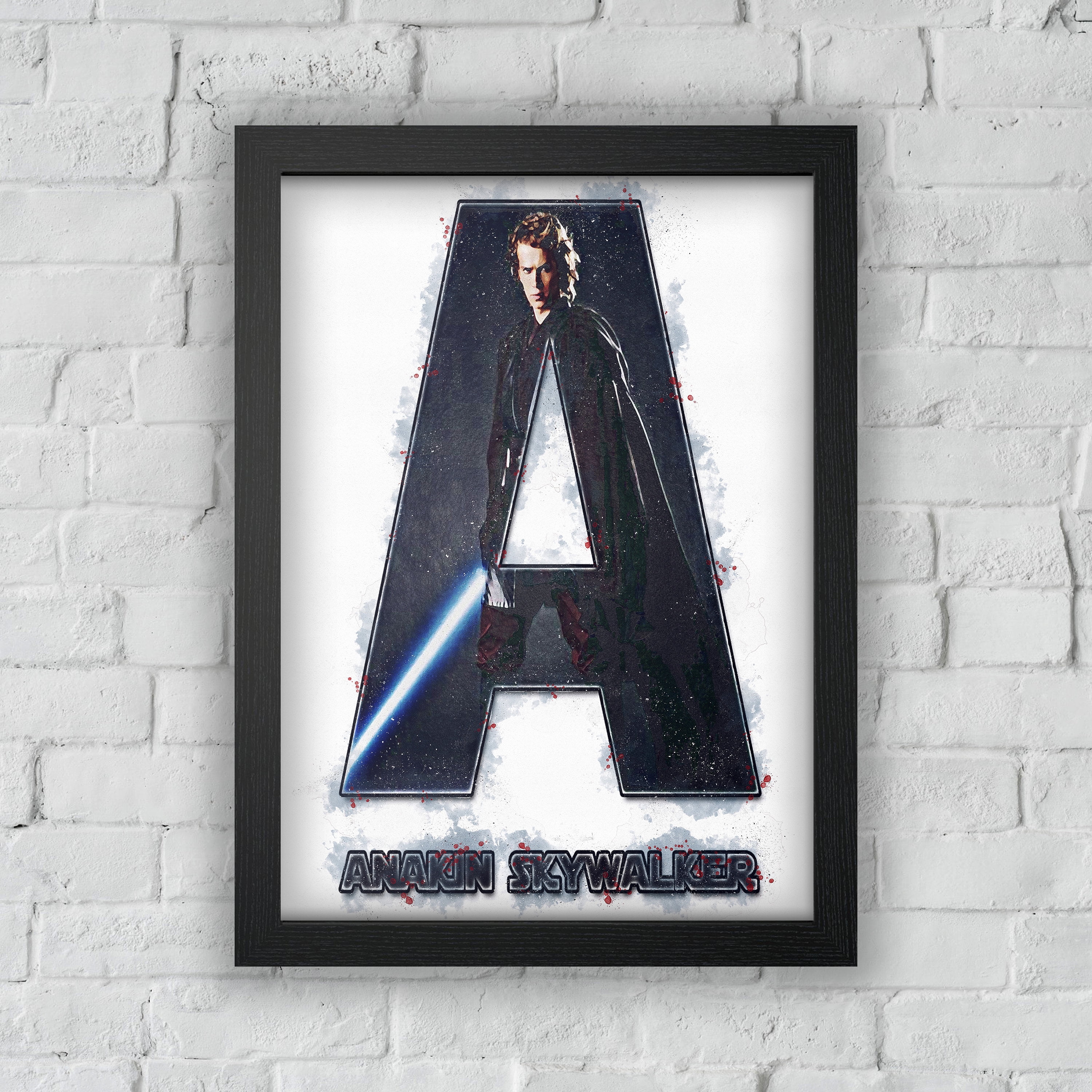 POSTER STAR WARS POSTER - Star Wars Alphabet - Anakin Skywalker Print ...