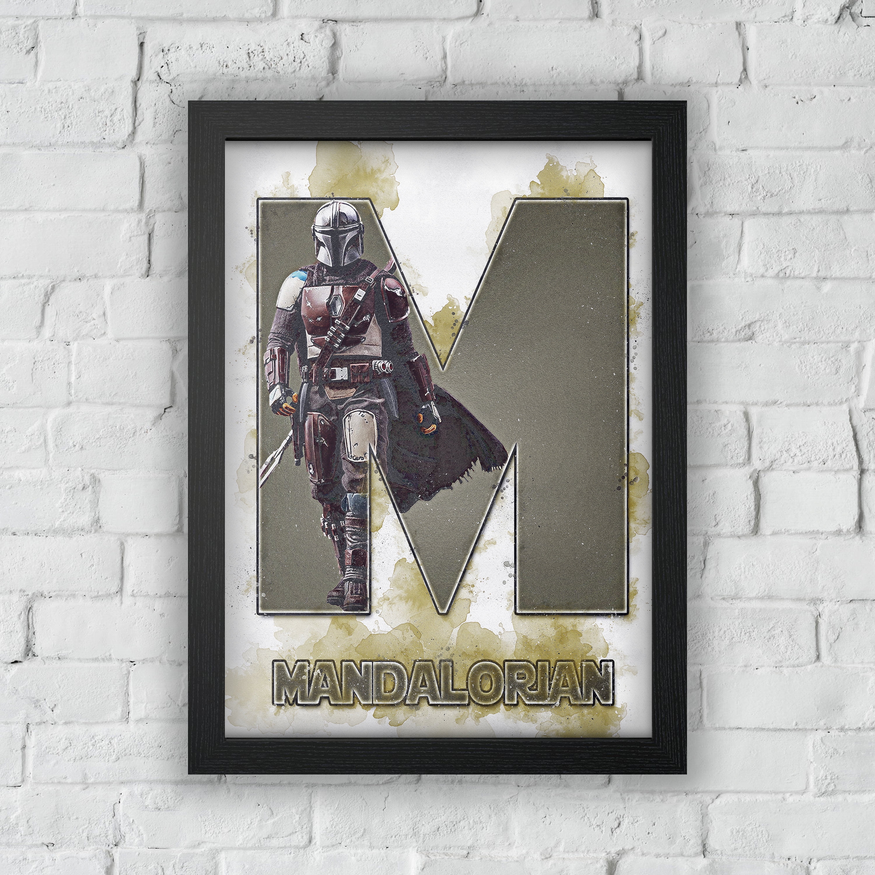 POSTER STAR WARS POSTER - Star Wars Alphabet - Mandalorian Print ...