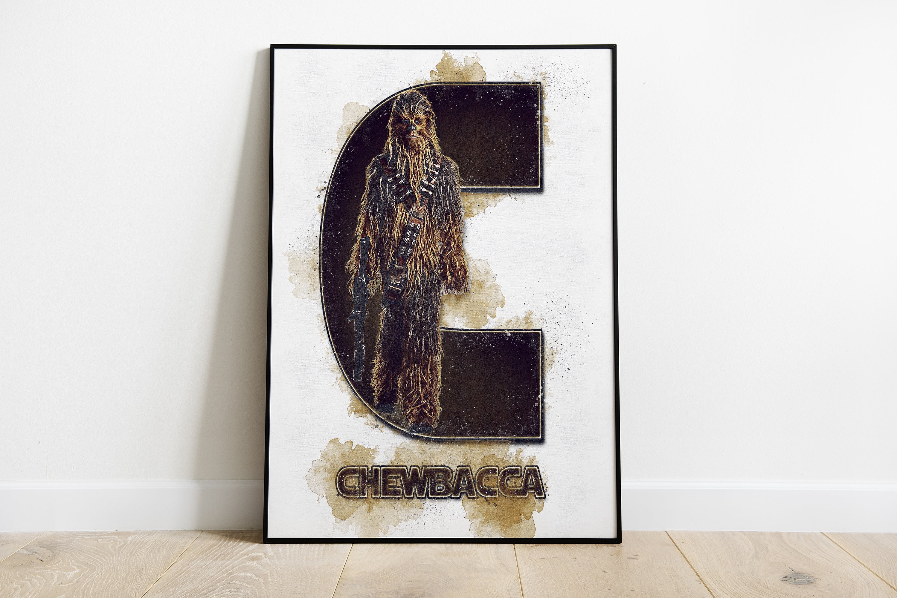 POSTER STAR WARS POSTER - Star Wars Alphabet Poster - Chewbacca Poster ...