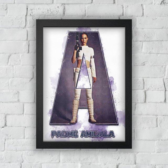 POSTER STAR WARS POSTER - Star Wars Alphabet - Padme Amidala Print ...