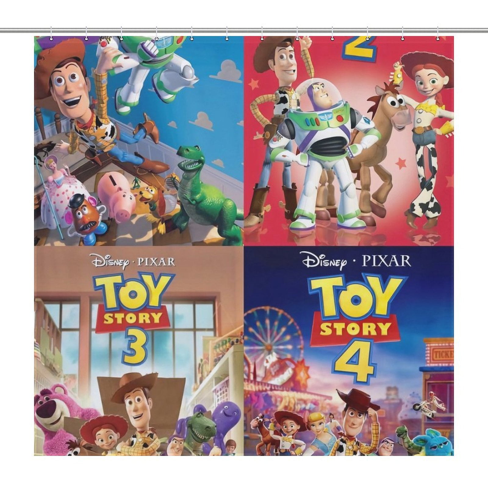 POSTER STOP ONLINE Toy Story Pixar Movie Poster Shower Curtain,Shower ...