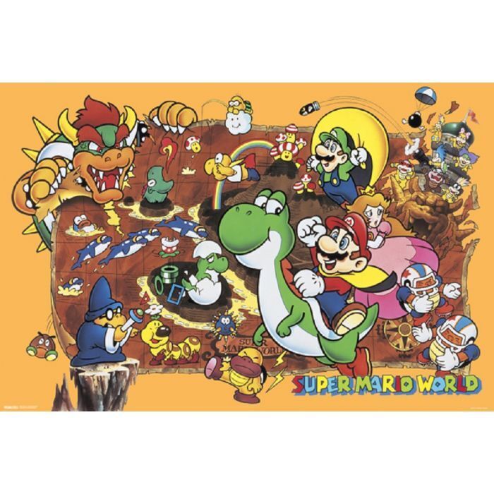 POSTER SUPER MARIO WORLD - POSTER - 160794-12x18-UNFRAMED - Walmart.com