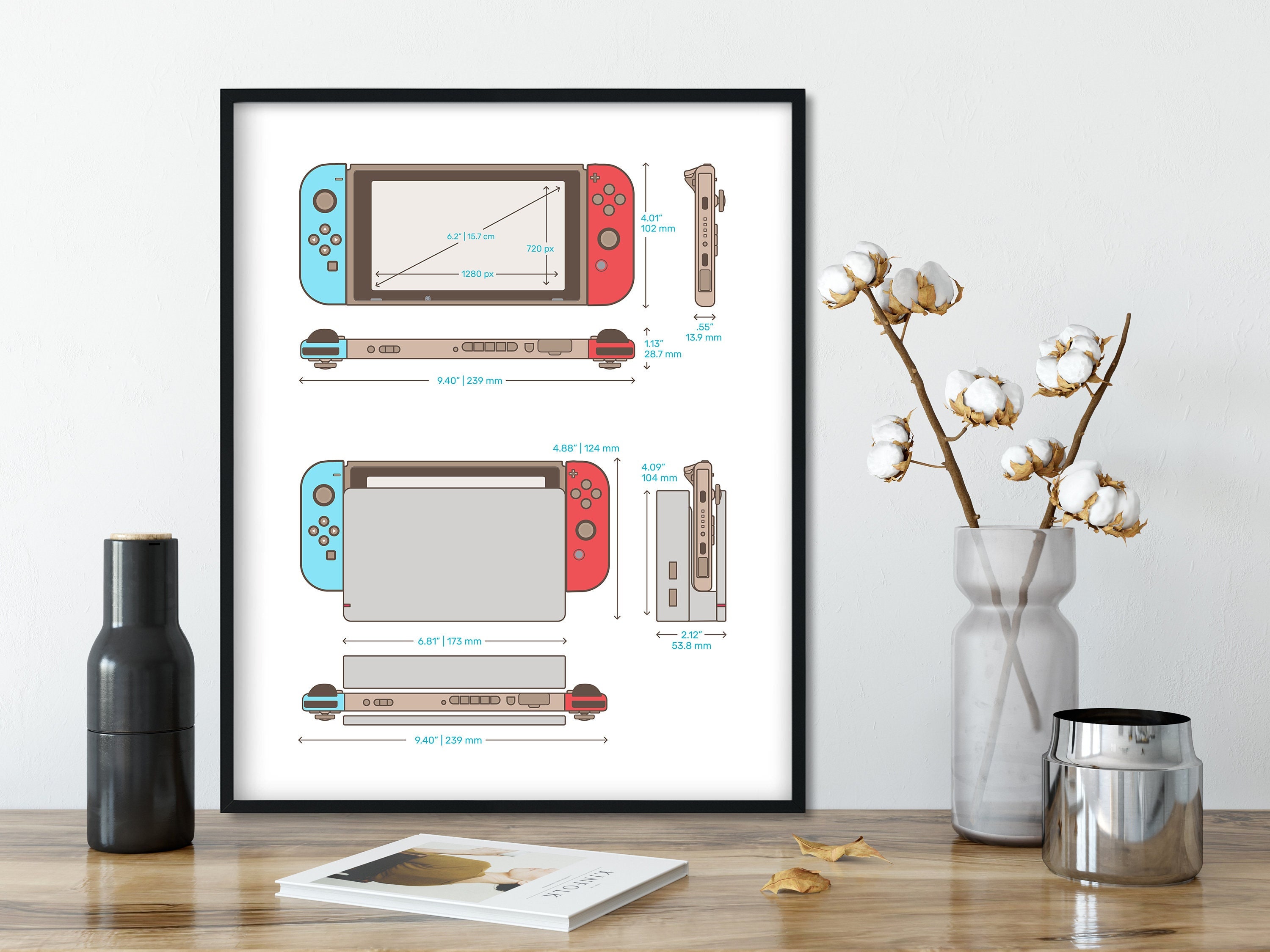 POSTER SWITCH Video Gaming Room Decor | Dorm Room Decor | Dimensions ...