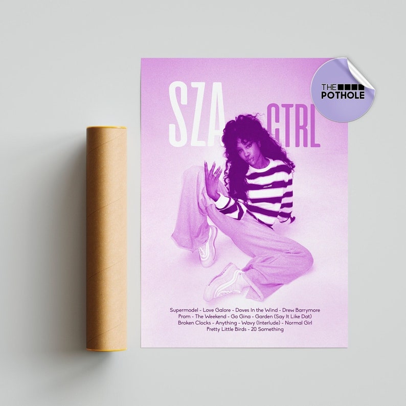POSTER SZA Poster | CTRL Poster | Tracklist Album Cover Poster, Album ...