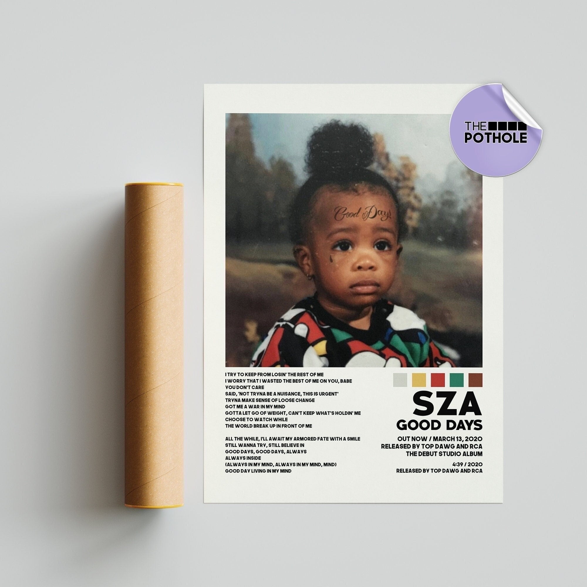 POSTER SZA Poster | Good Days Poster | SZA Tracklist Album Cover Poster ...