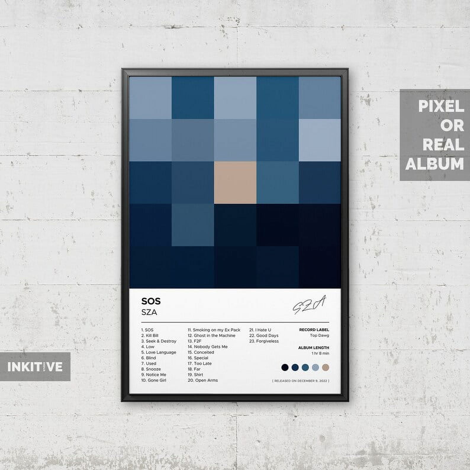 POSTER SZA Poster - SOS - Album Cover Print, Music Wall Art, Album ...