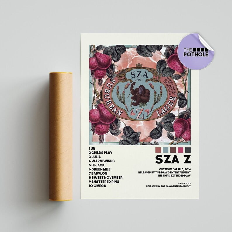 POSTER SZA Poster | Z Poster | SZA Tracklist Album Cover Poster / Album ...