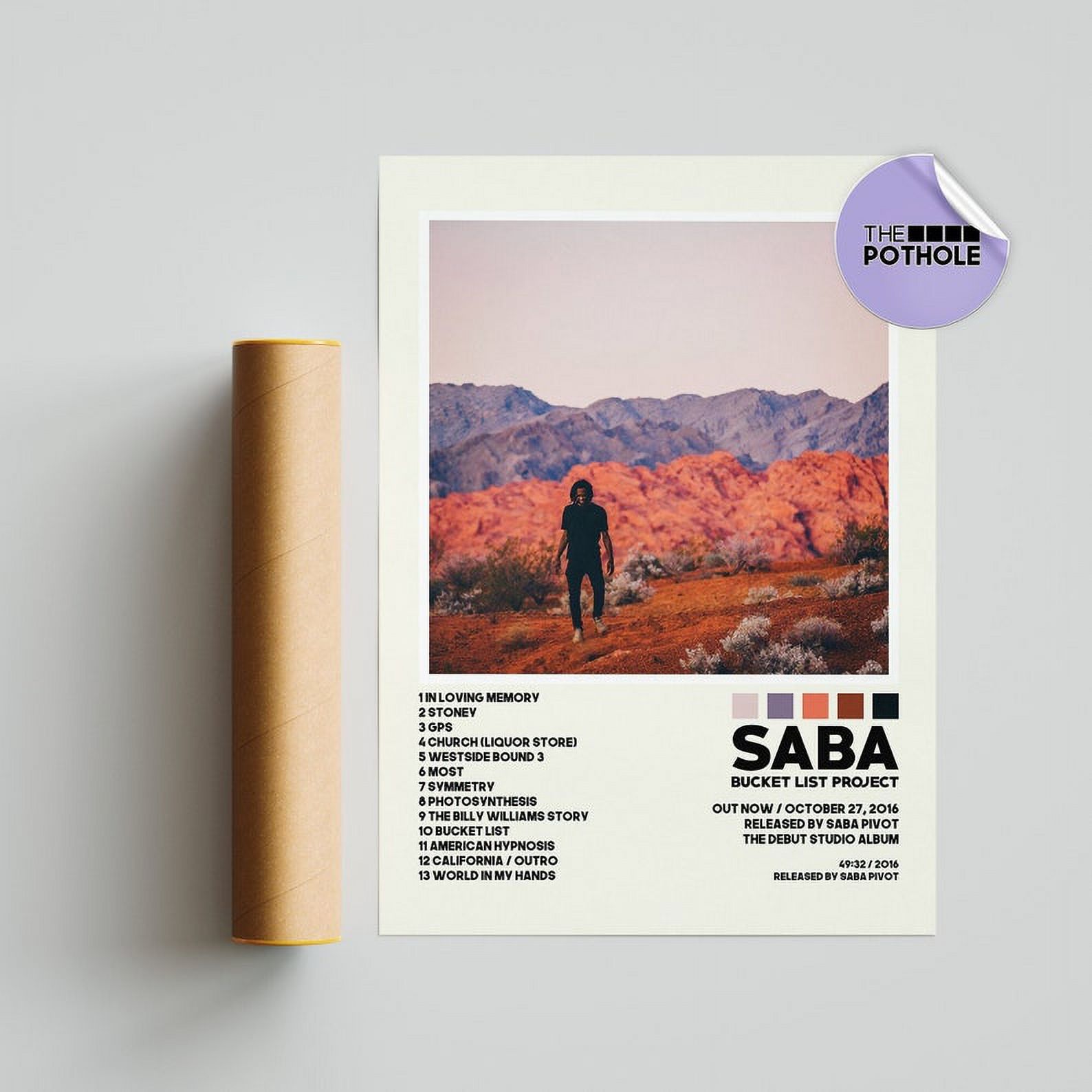 POSTER Saba Poster / Bucket List Project Poster / Album Cover Poster ...