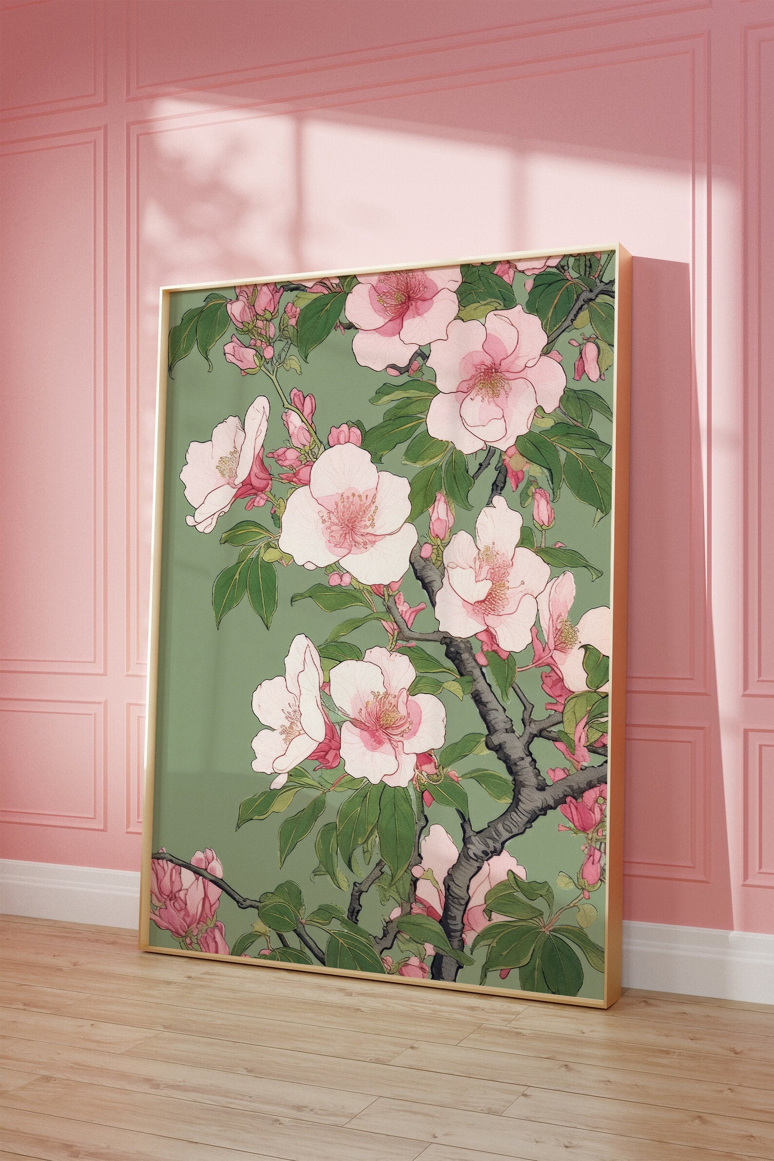 POSTER Sage Green Aesthetic Flower Wall Art Print Boho Bedroom Decor ...