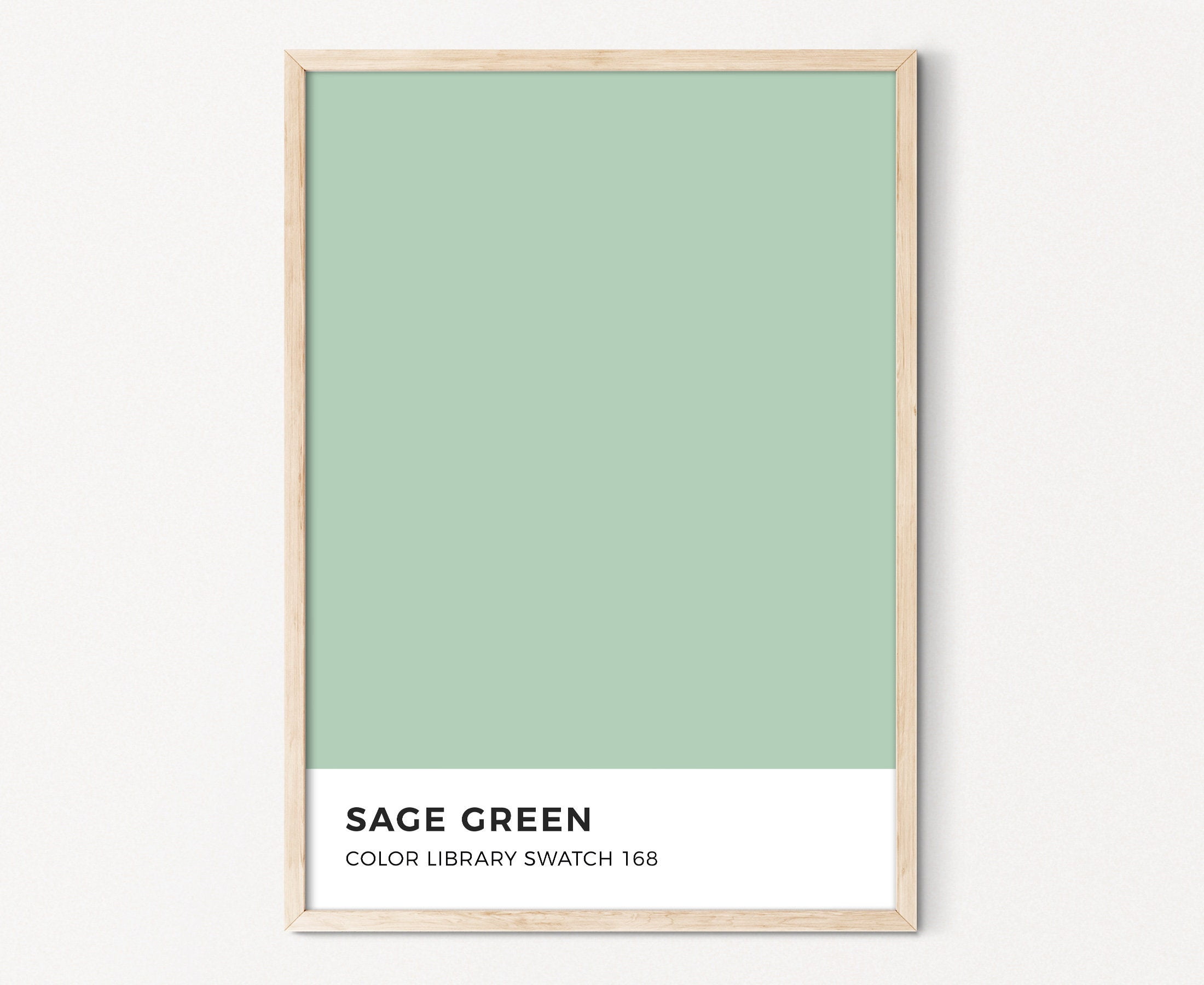 POSTER Sage Green Color Swatch Poster Pastel Green Wall Decor Cute ...