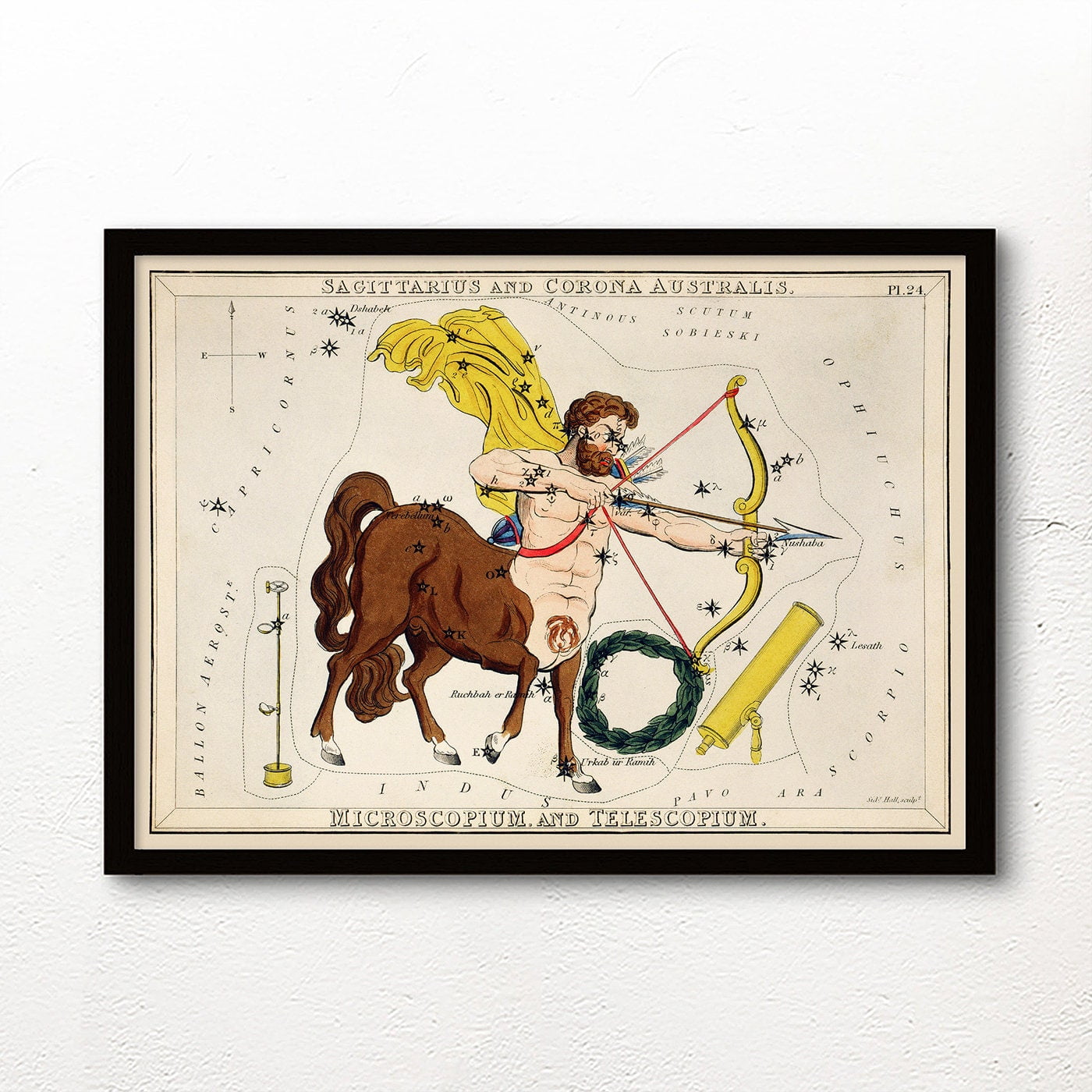 POSTER Sagittarius and Corona Australis - Vintage Astronomical Prints ...