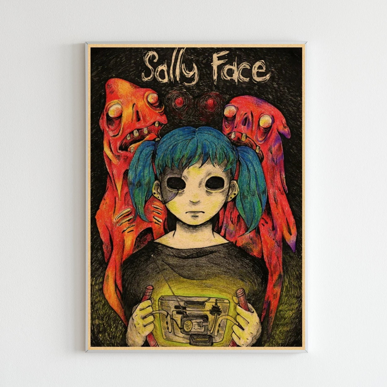 POSTER Sally Face Retro Poster, Sal Fisher Wall Art, Game Vintage Print ...