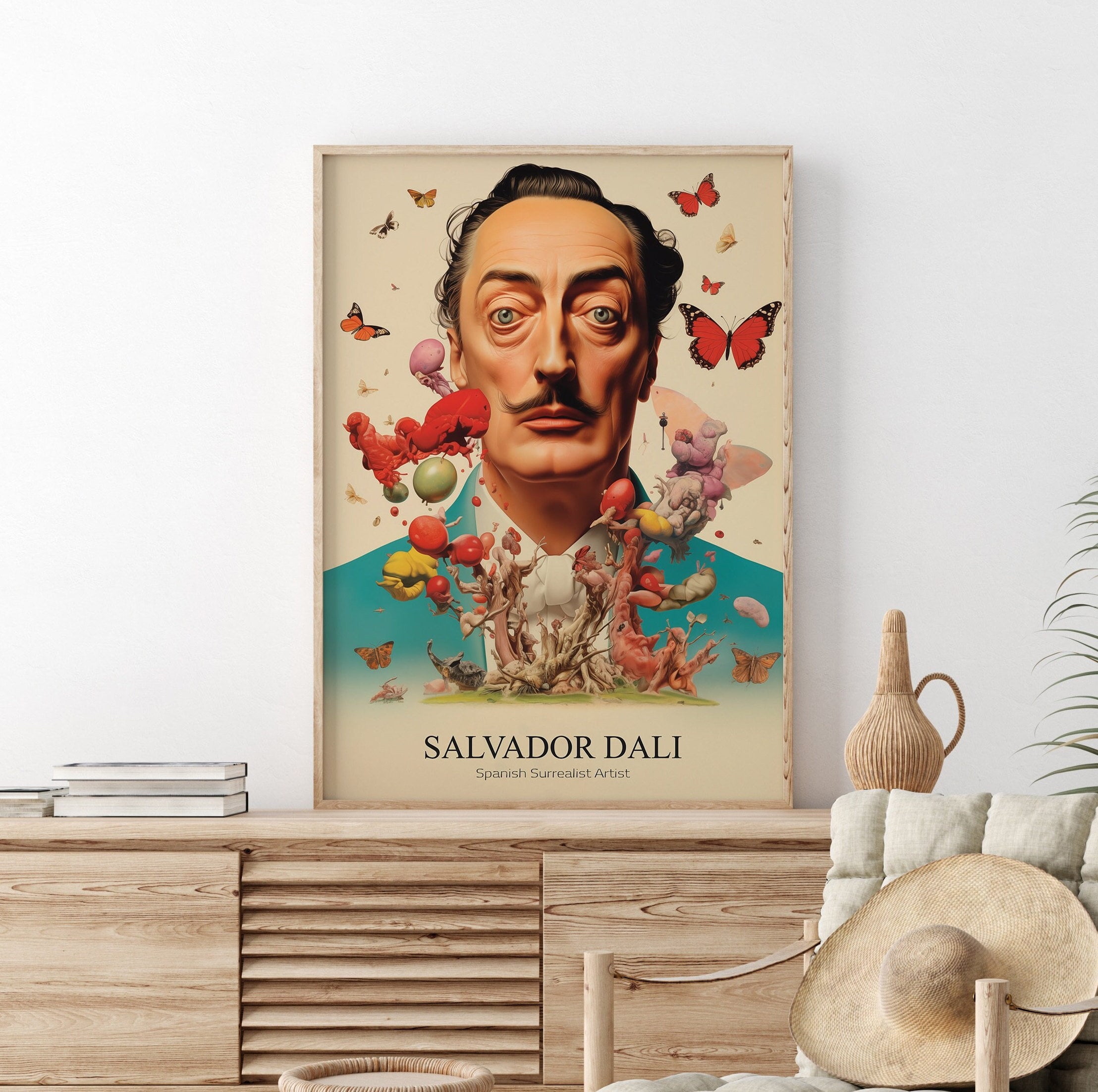 POSTER Salvador Dali Portrait, Exhibition Poster, Dali Print, Surreal ...