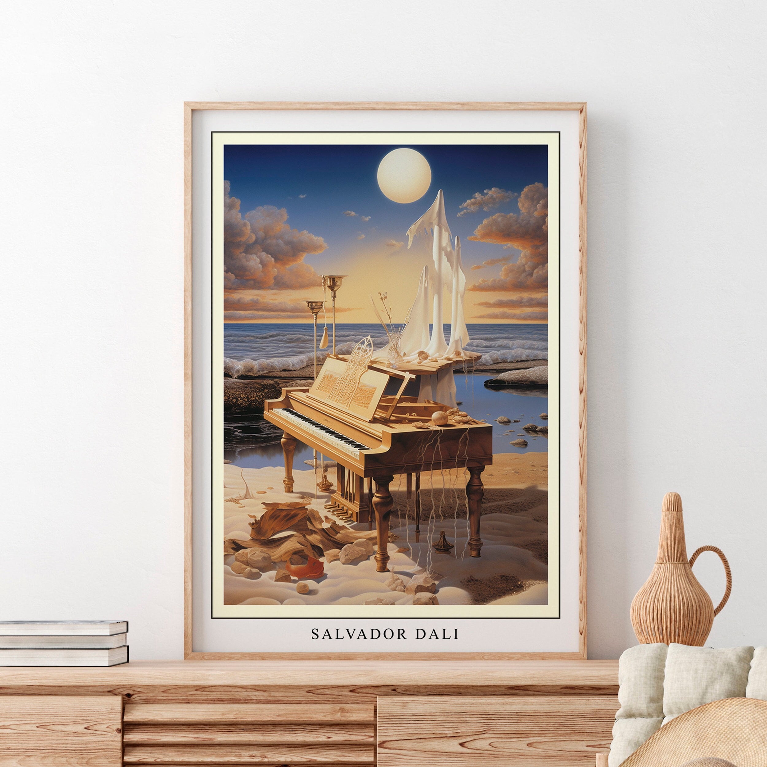 POSTER Salvador Dali Surreal Piano Poster, Music Poster, Exhibition ...