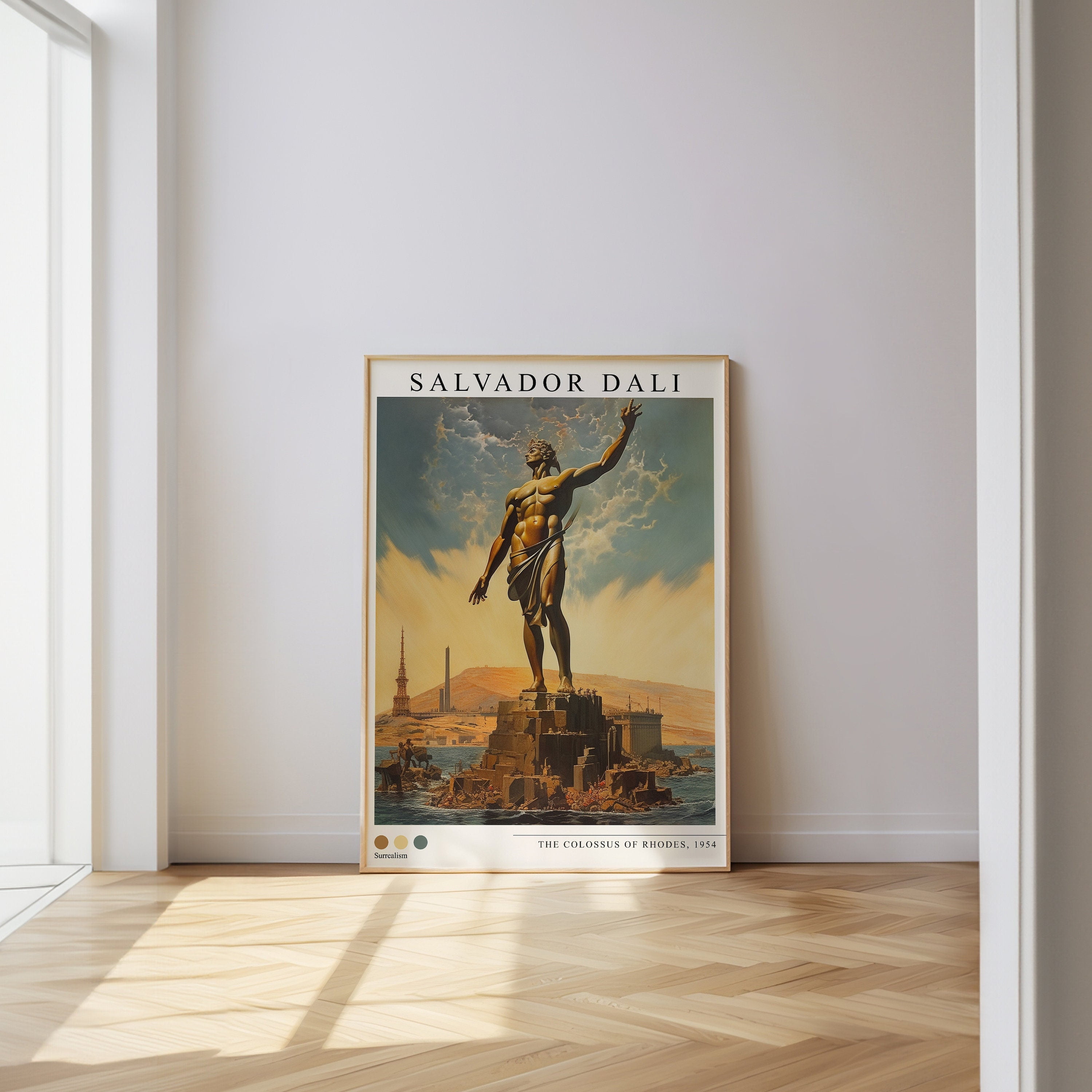 POSTER Salvador Dali, The Colossus of Rhodes, Salvador Dali Print, Dada ...