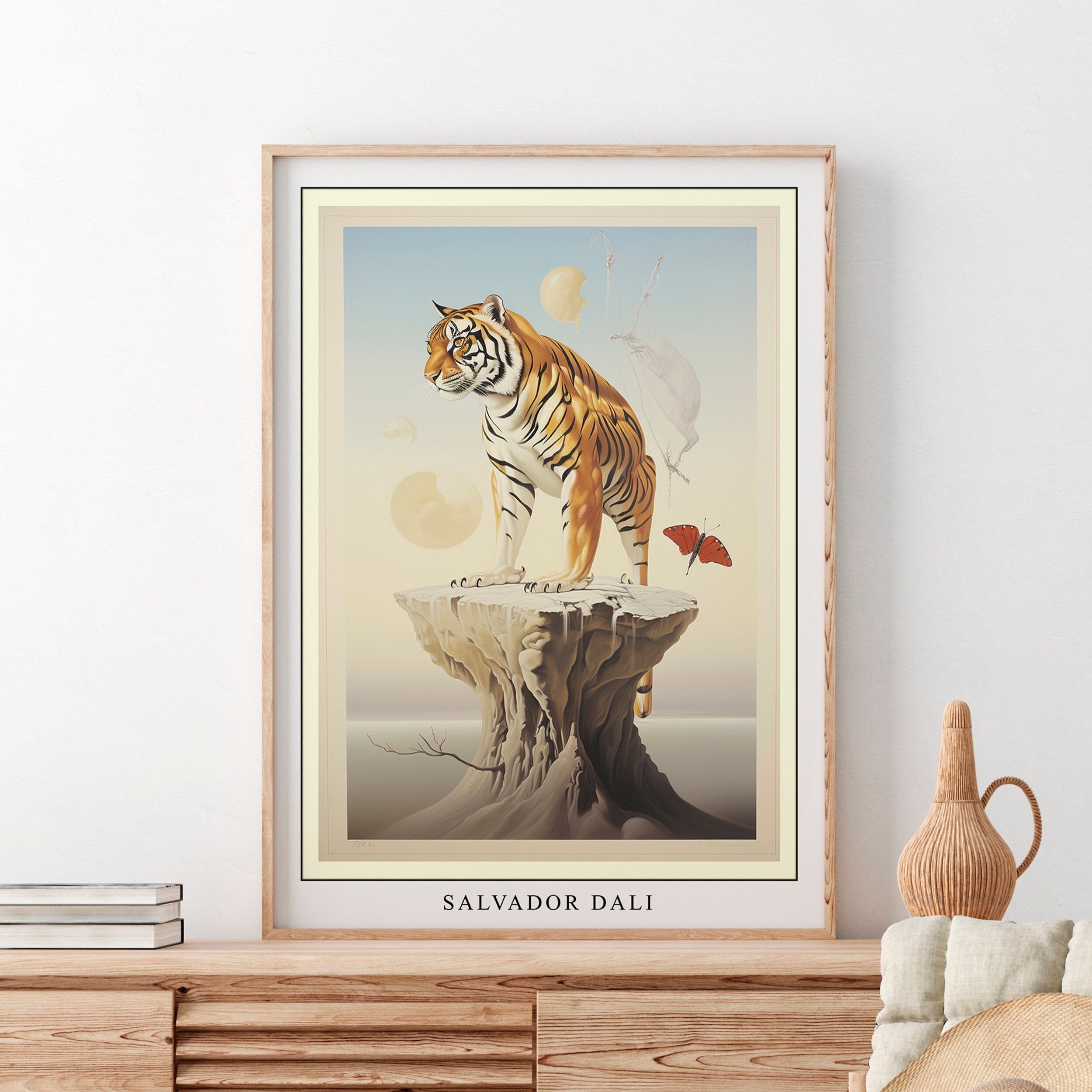 POSTER Salvador Dali Tiger Art Print, Surreal Art Print Animal Poster ...